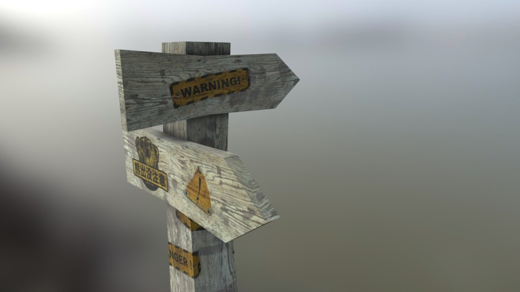 Sign - Download Free 3D model by 駄目瓜 (@mudagua) [ca652a9] - Sketchfab