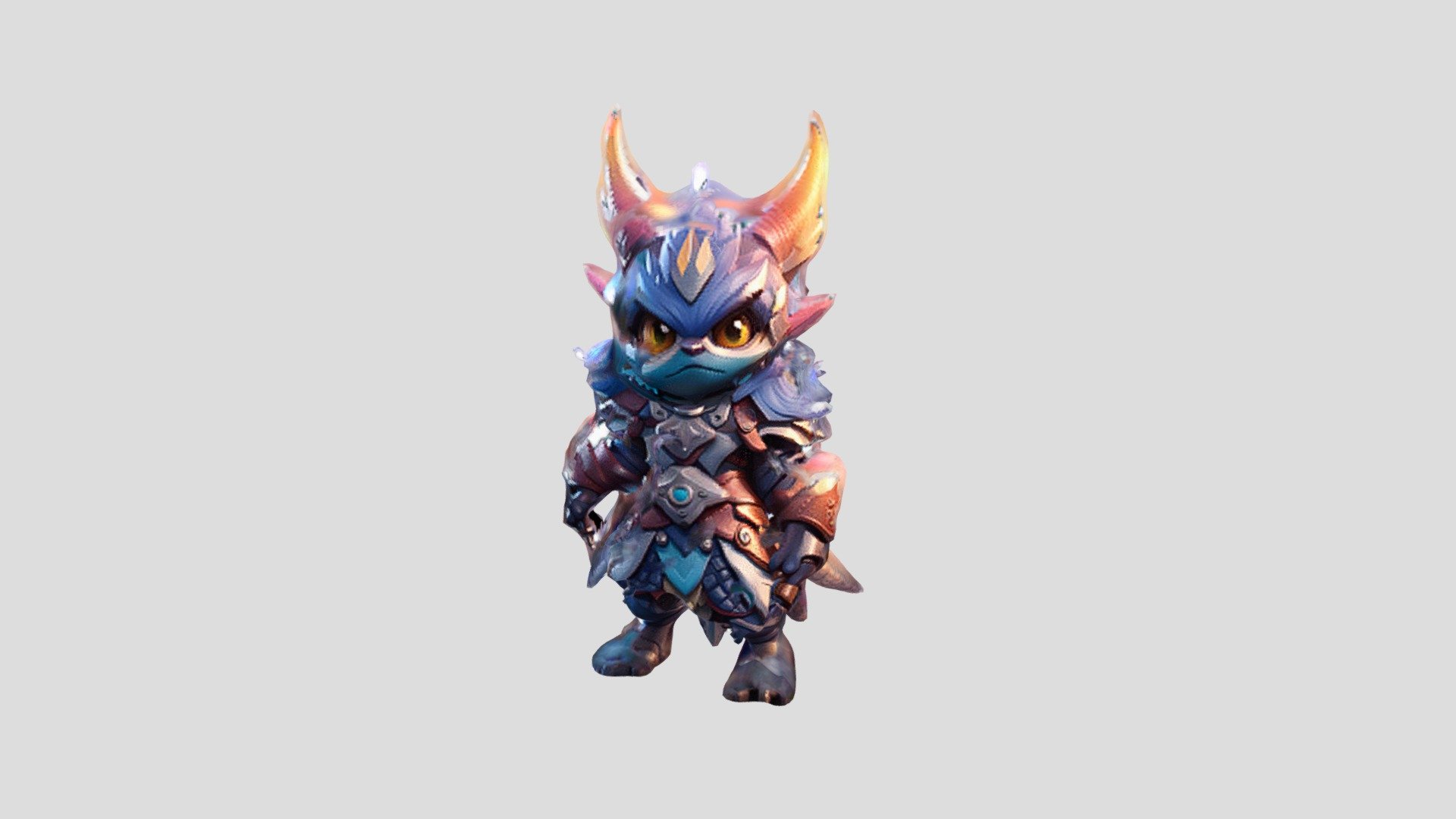 Blue and Black Dragon Knight Armor A blue and - Download Free 3D model ...