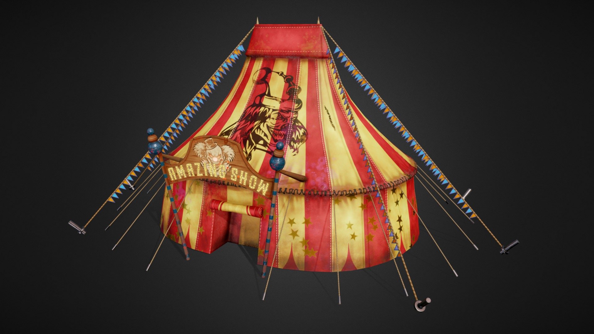 Horror Circus Tent - 3D model by al8na (@al8n_a) [ca669da] - Sketchfab