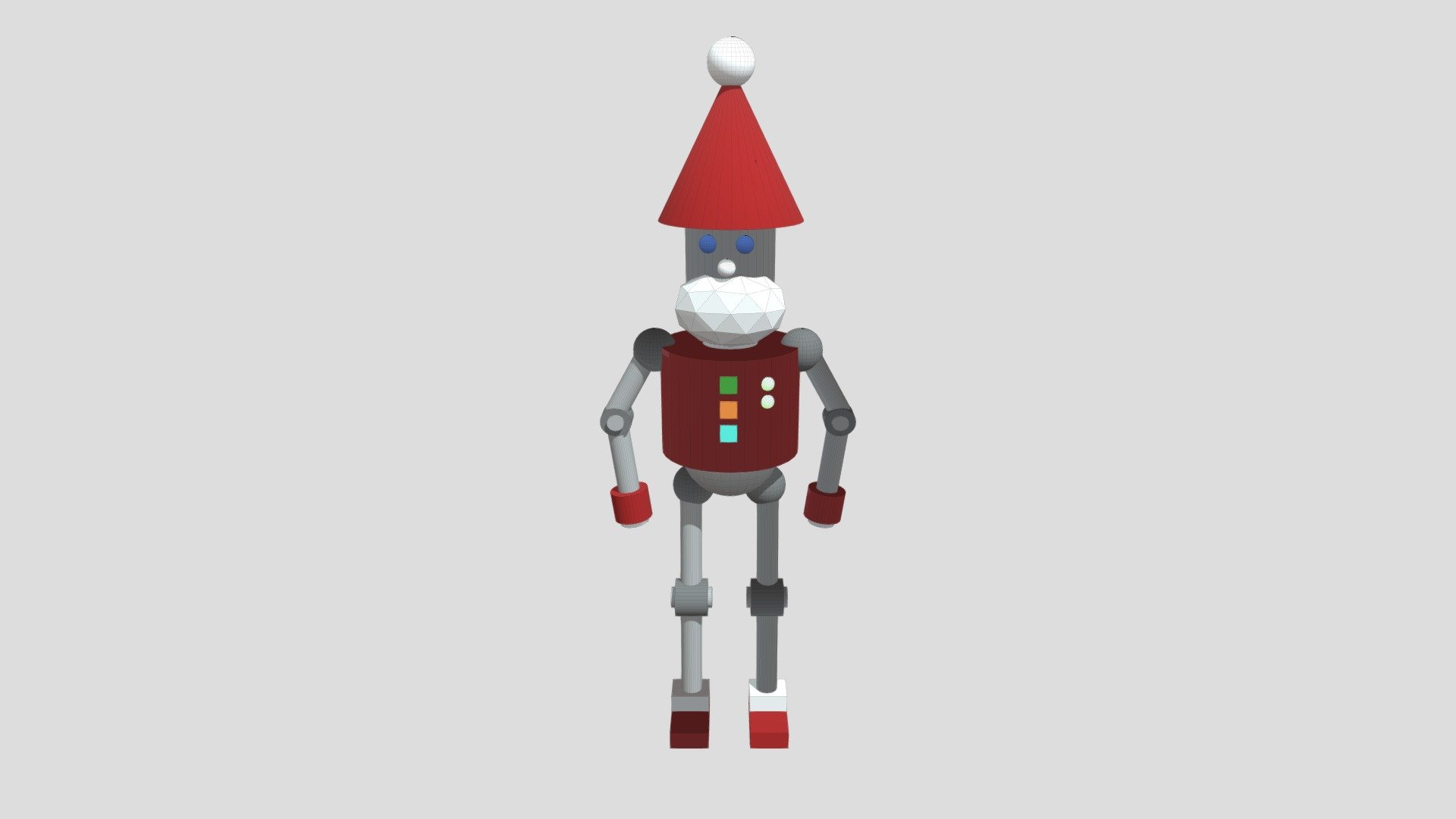 Santa Robot_simple Shapes - 3D model by Livsan [ca6b440] - Sketchfab