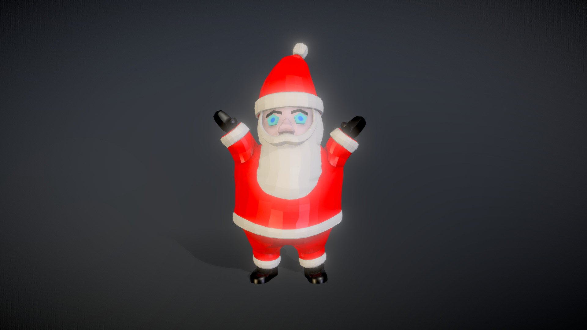 fat Santa with animated hat - 3D model by jeanpierre3d [ca6ebb1 ...