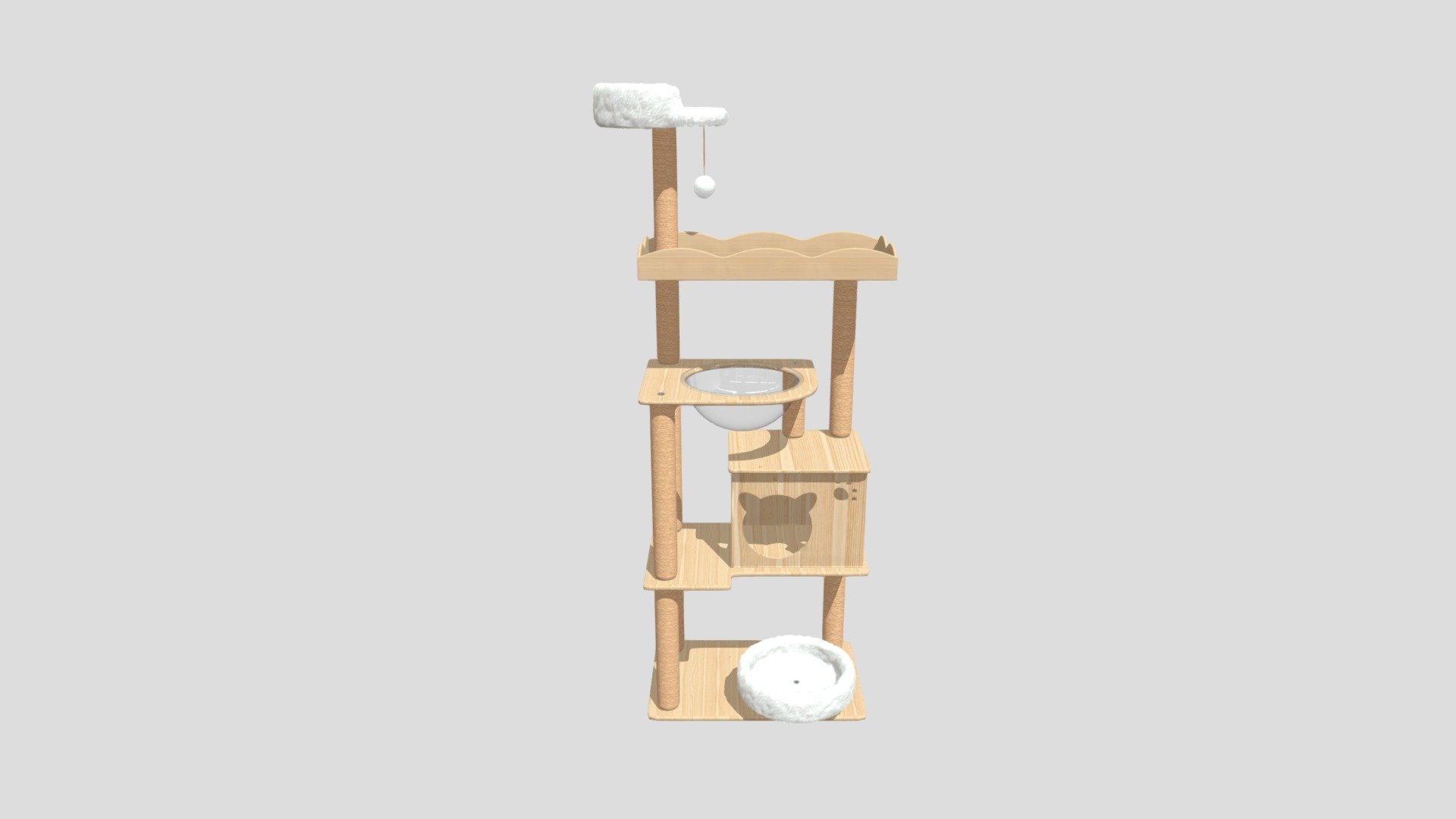 Cat Tower - 3D model by manga3Dprop (@sutou1323) [ca72bd8] - Sketchfab