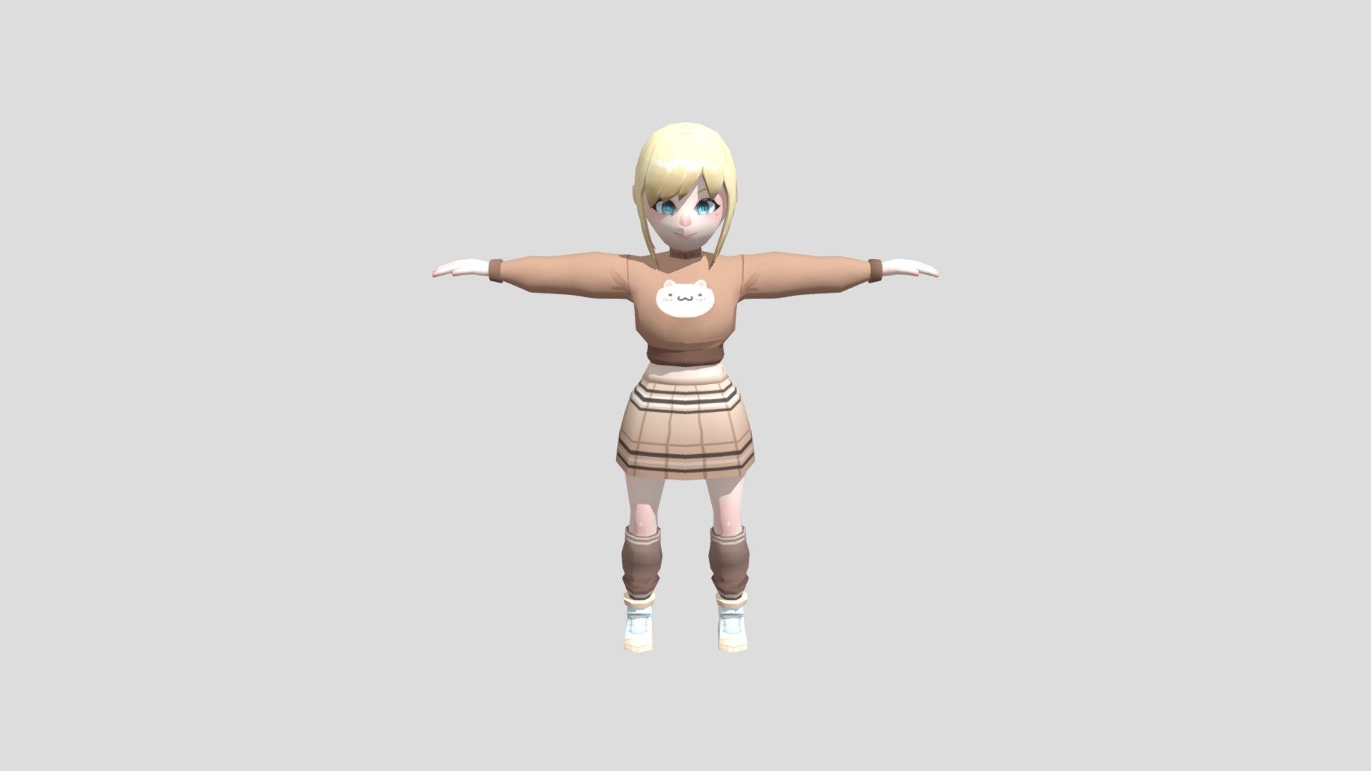Low poly girl - 3D model by Pilawan.Kamyai [ca76230] - Sketchfab