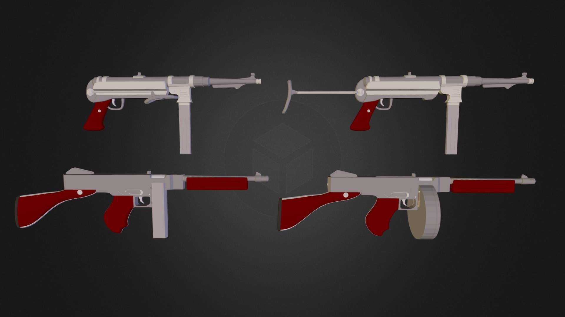 Thompson & MP40 Set - 3D model by dark-design [ca777cc] - Sketchfab