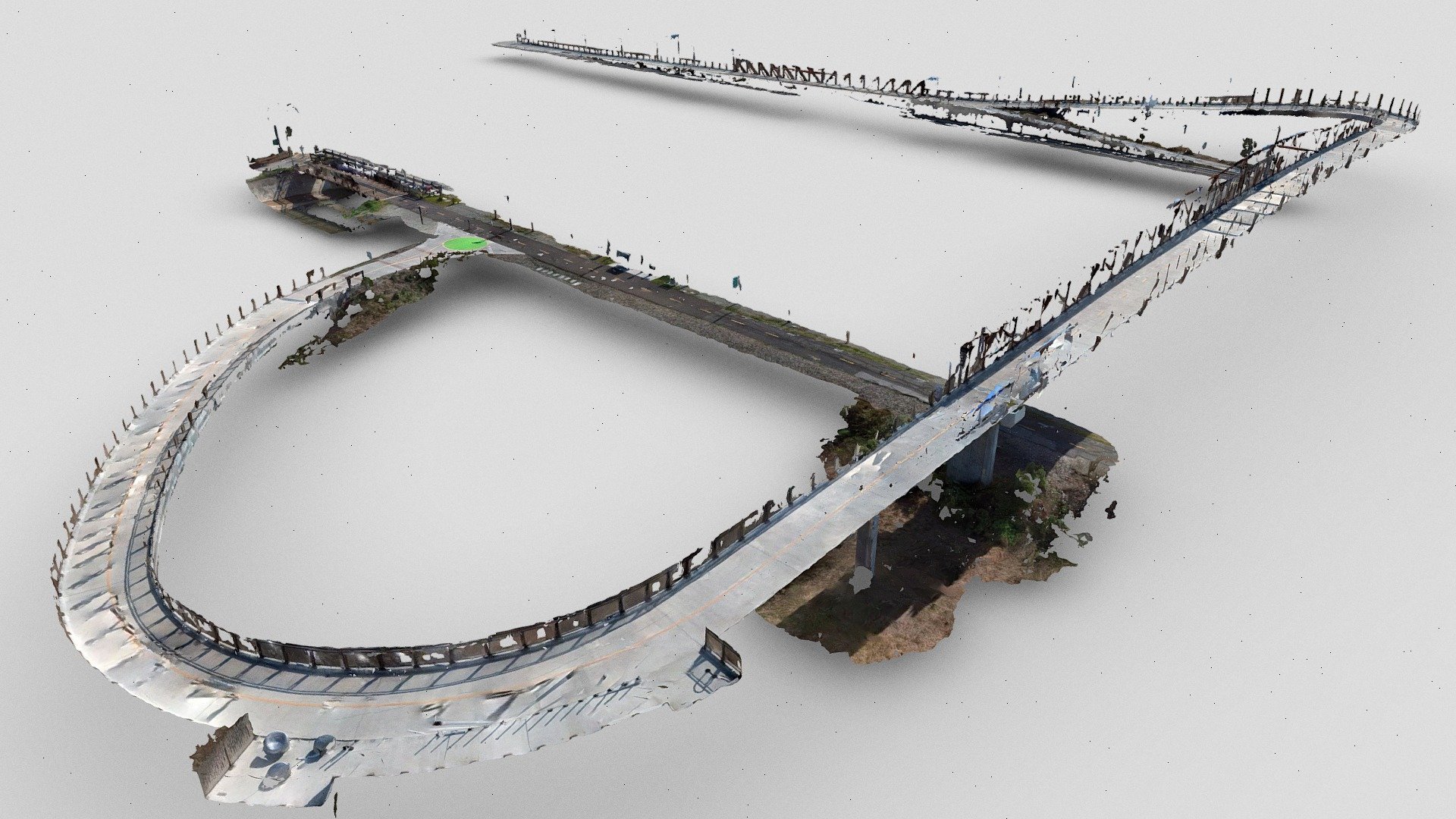 101 Overpass: A Curved Pedestrian Bridge - Download Free 3D model by ...