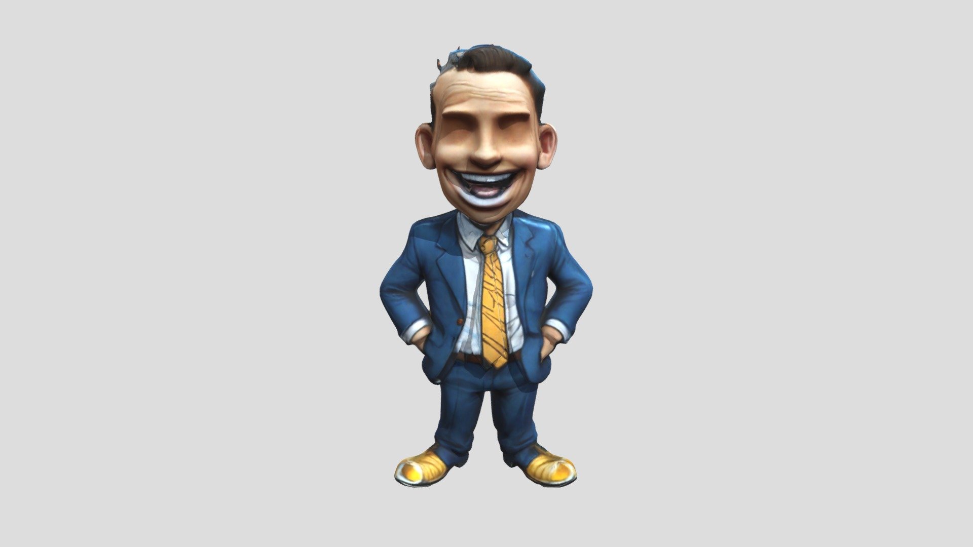 Smiling Executive Caricature - 3D model by sevcovm [ca7c31a] - Sketchfab