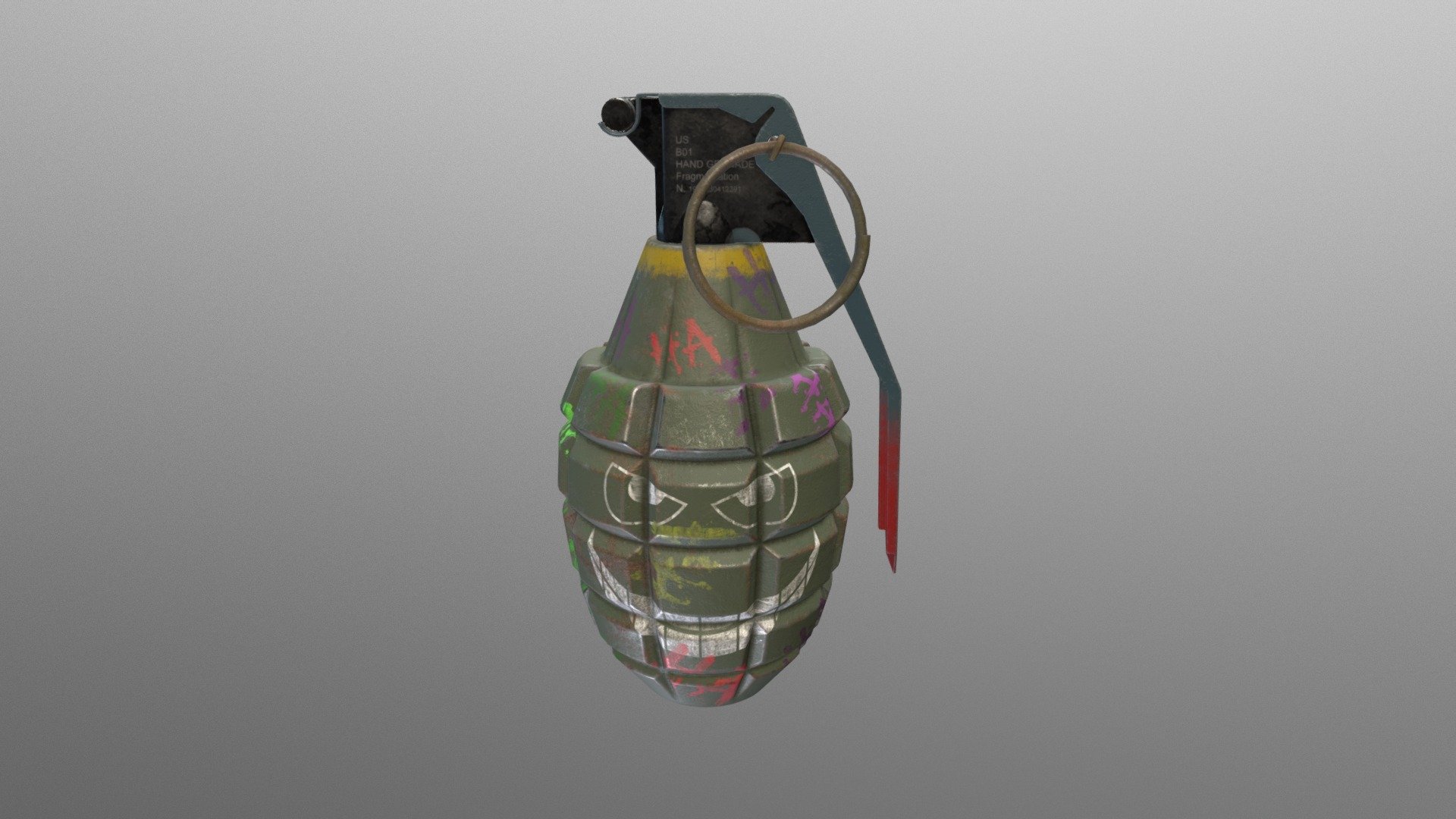 Hand Grenade - 3D model by labihi [ca7cd2d] - Sketchfab