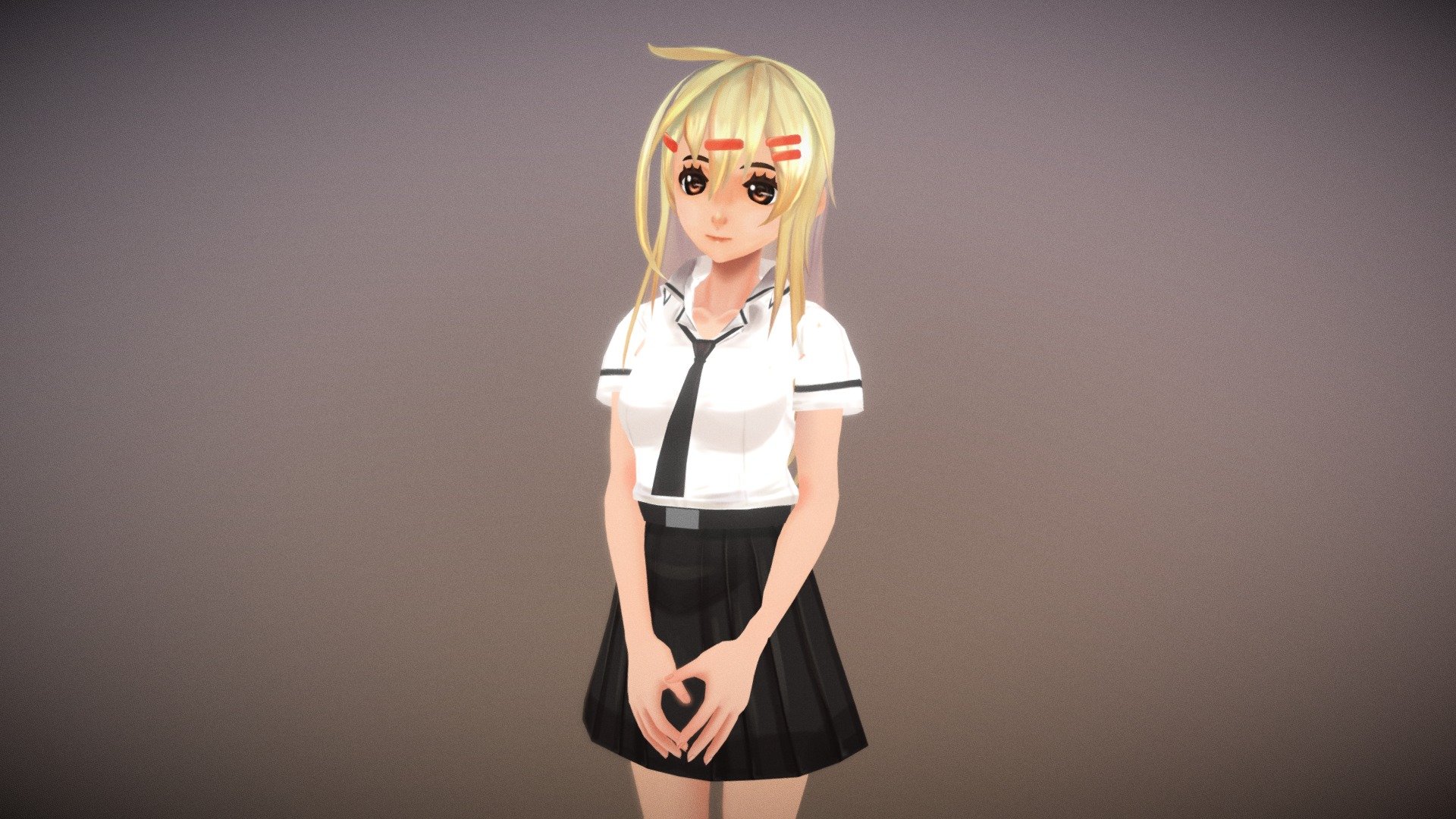Fanart Garin BlackX - Luntima student girl - Download Free 3D model by ...