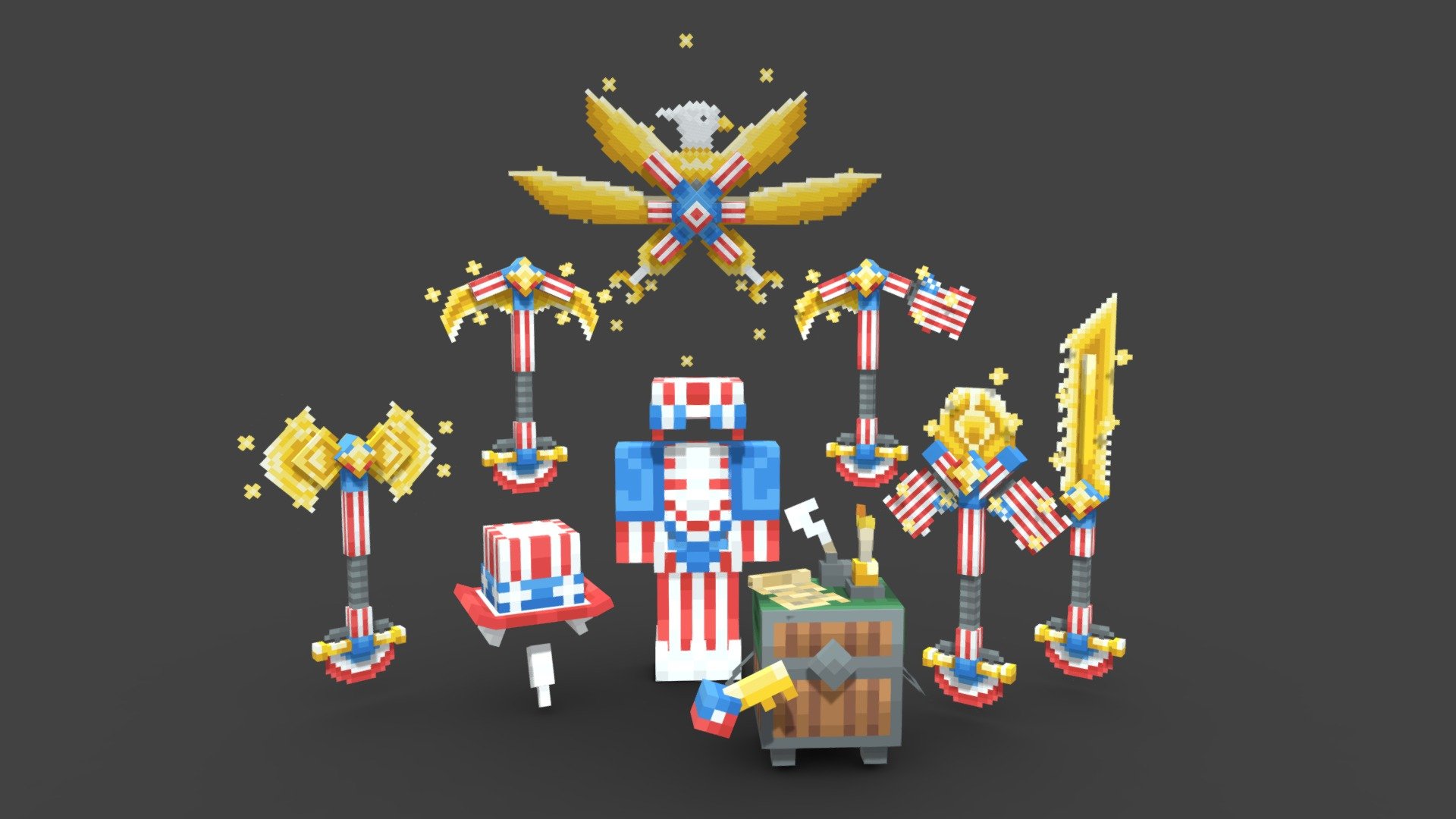 Independence Day Pack | Made for Minecraft - 3D model by iPlexity ...