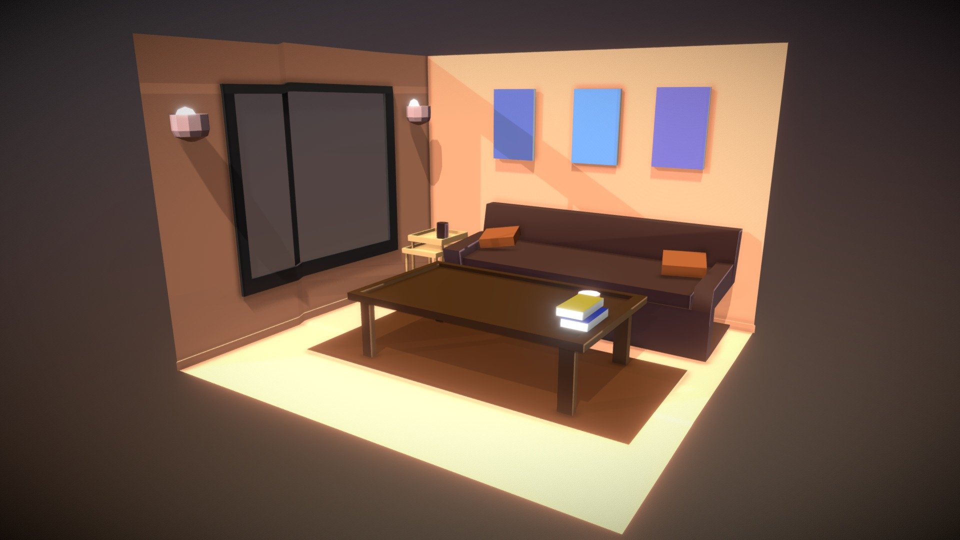 Low Poly Room - 3D model by Ambreen.Liaqat [ca84709] - Sketchfab