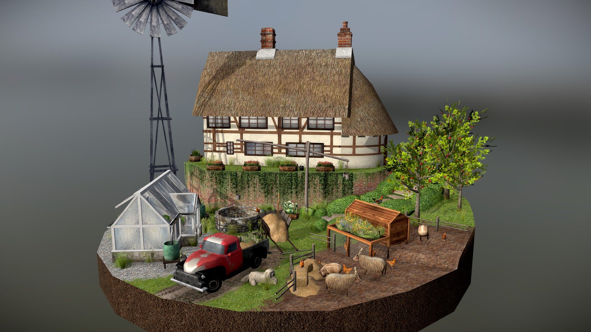 DAE Diorama retake – Small farm - 3D model by Lili Veronika Szabó ...