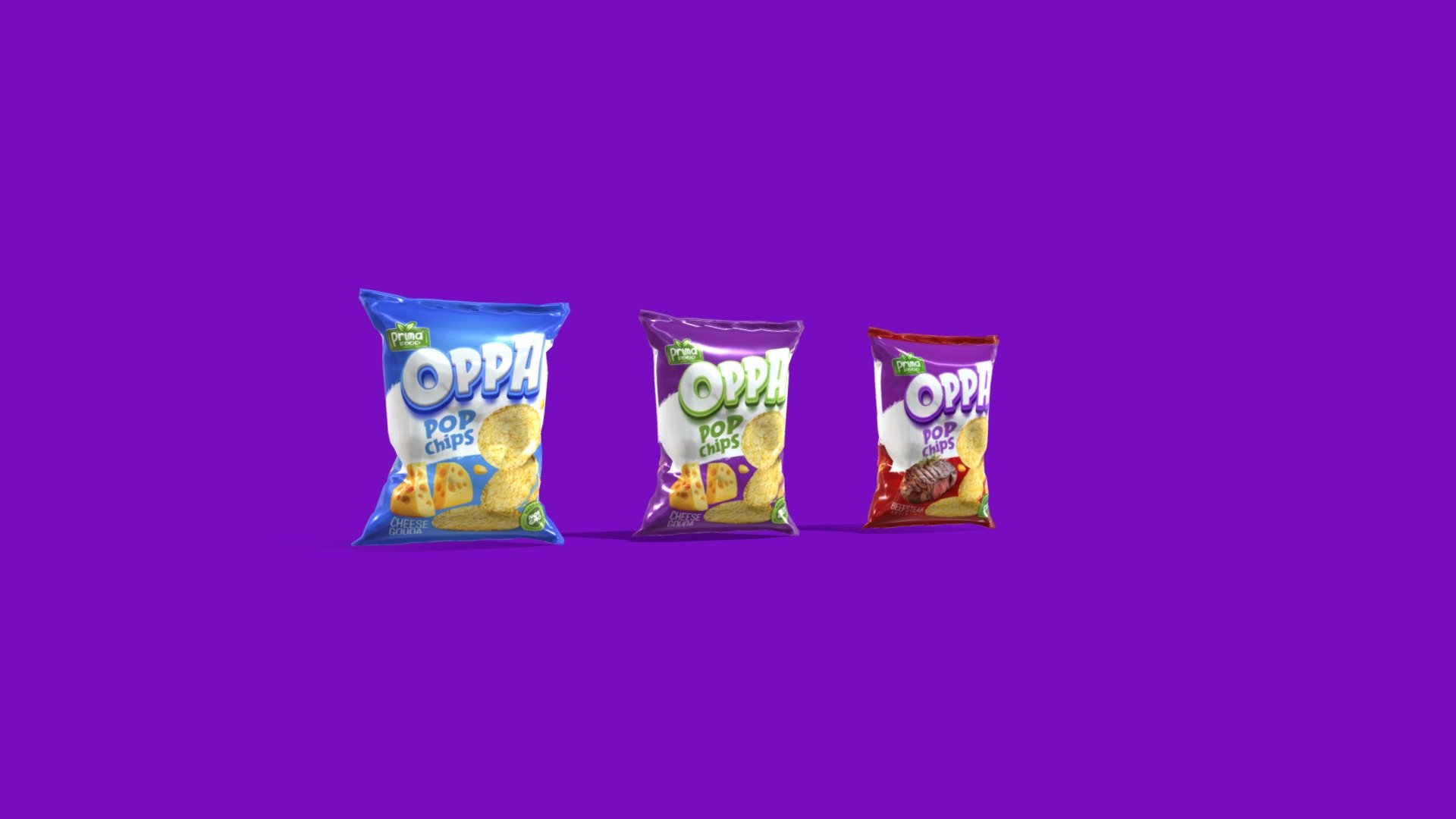 Oppa POP Chips - 3D model by minimdesigngroup [ca85f46] - Sketchfab