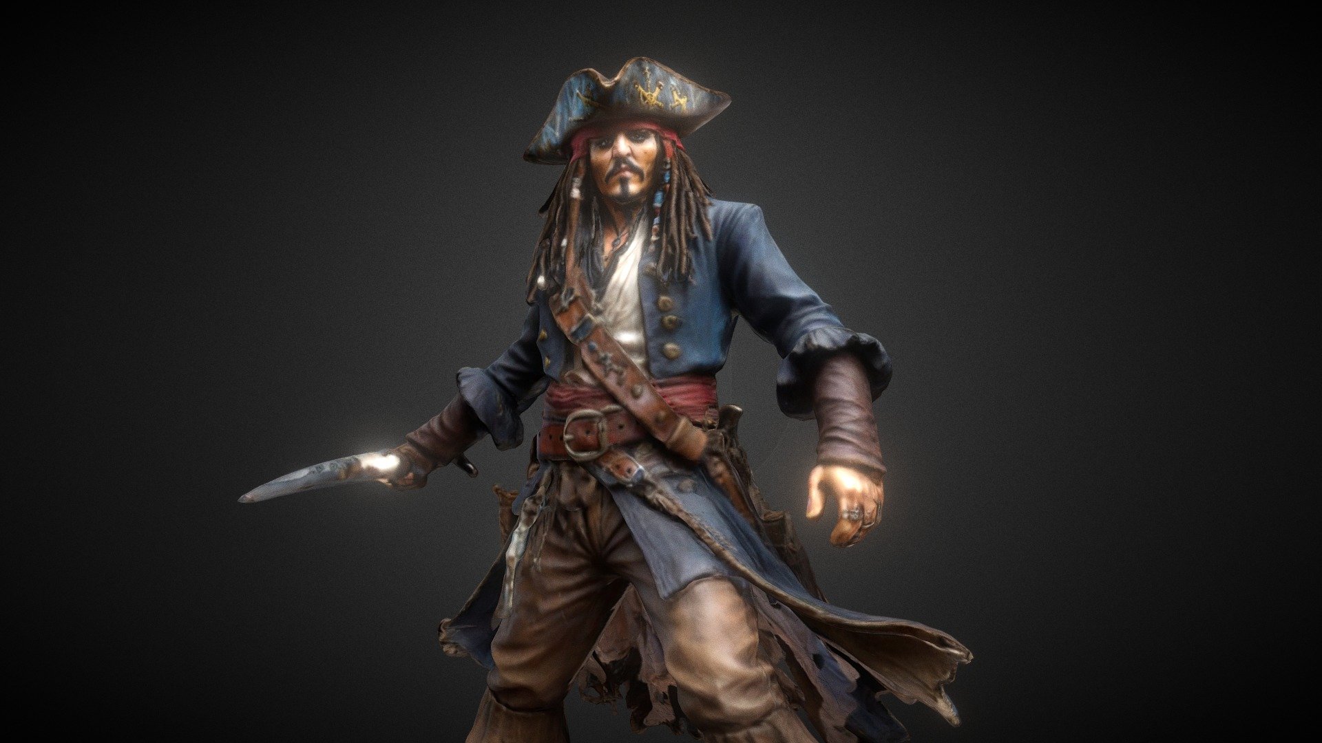 Pirates of the Caribbean (Johnny Depp) - 3D model by klava88 [ca91368 ...