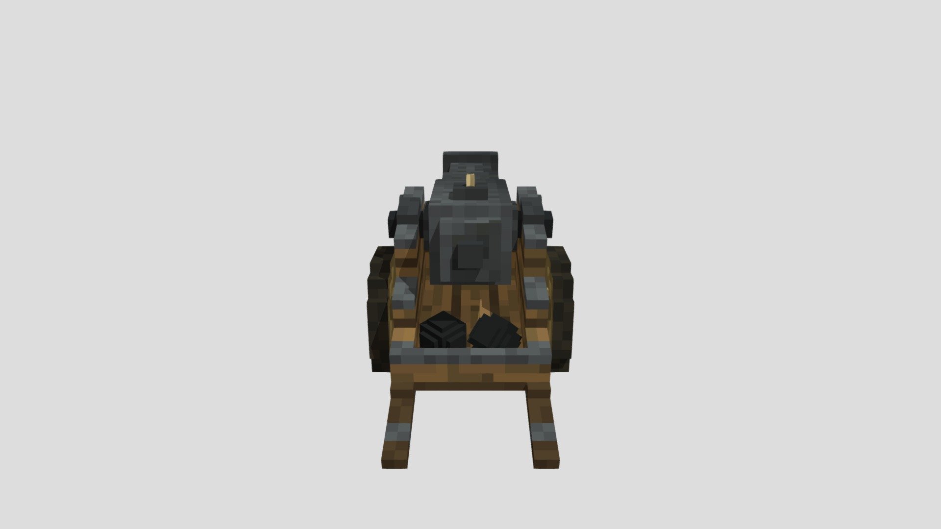 cannon minecraft - 3D model by MEDJOK (@m3djok) [caa0f9b] - Sketchfab