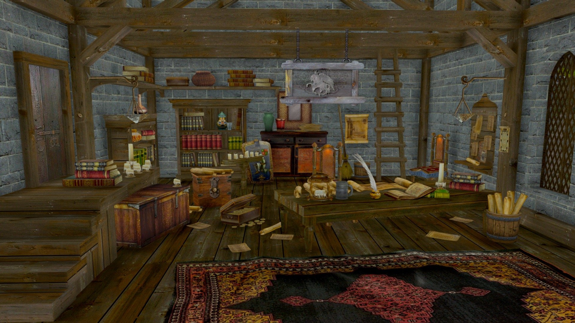 Medieval post office - Download Free 3D model by Katydid (@Katydid ...