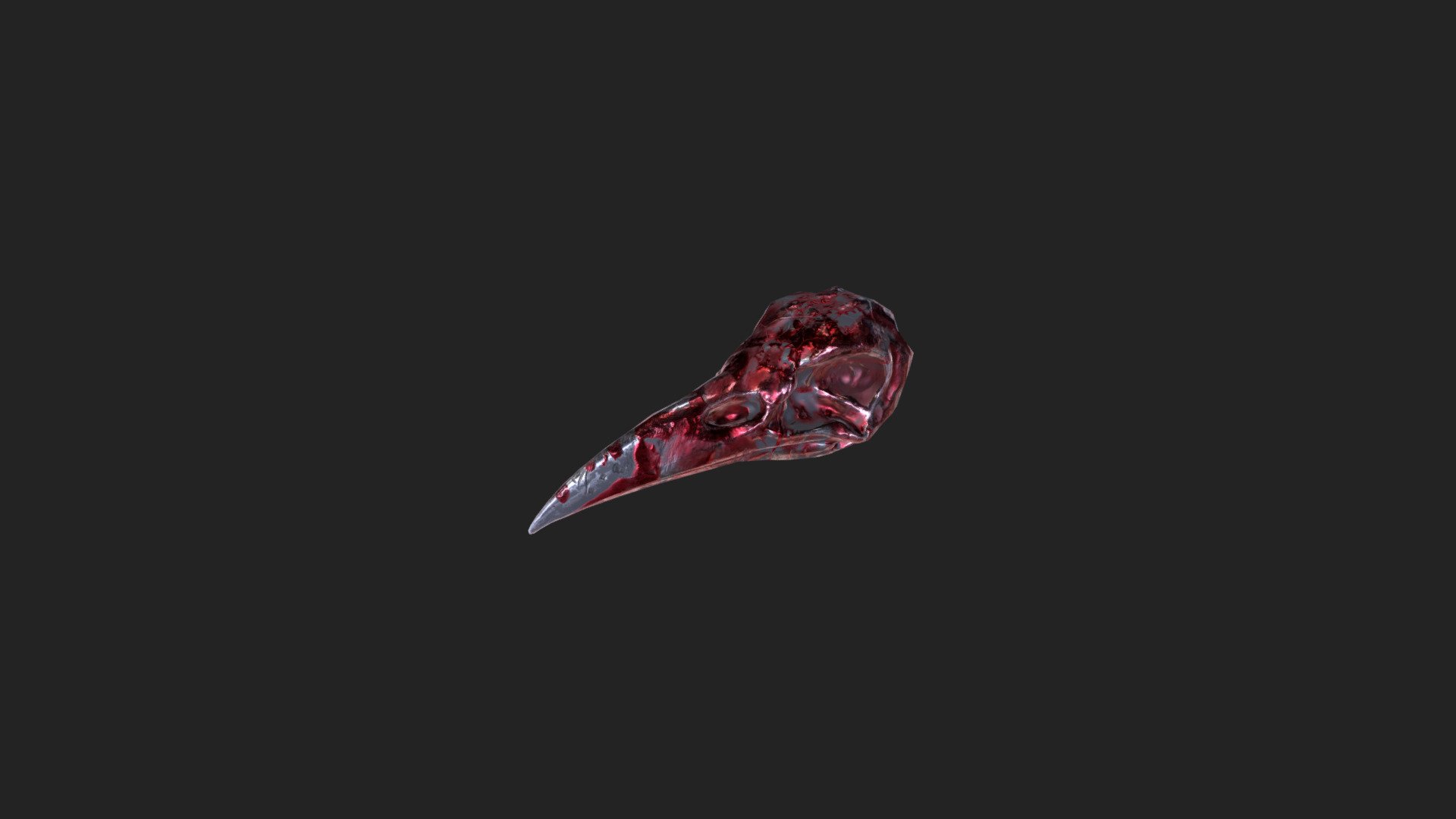 Bloody Crow Skull - 3D model by Alexandre.GRN [caa84c2] - Sketchfab