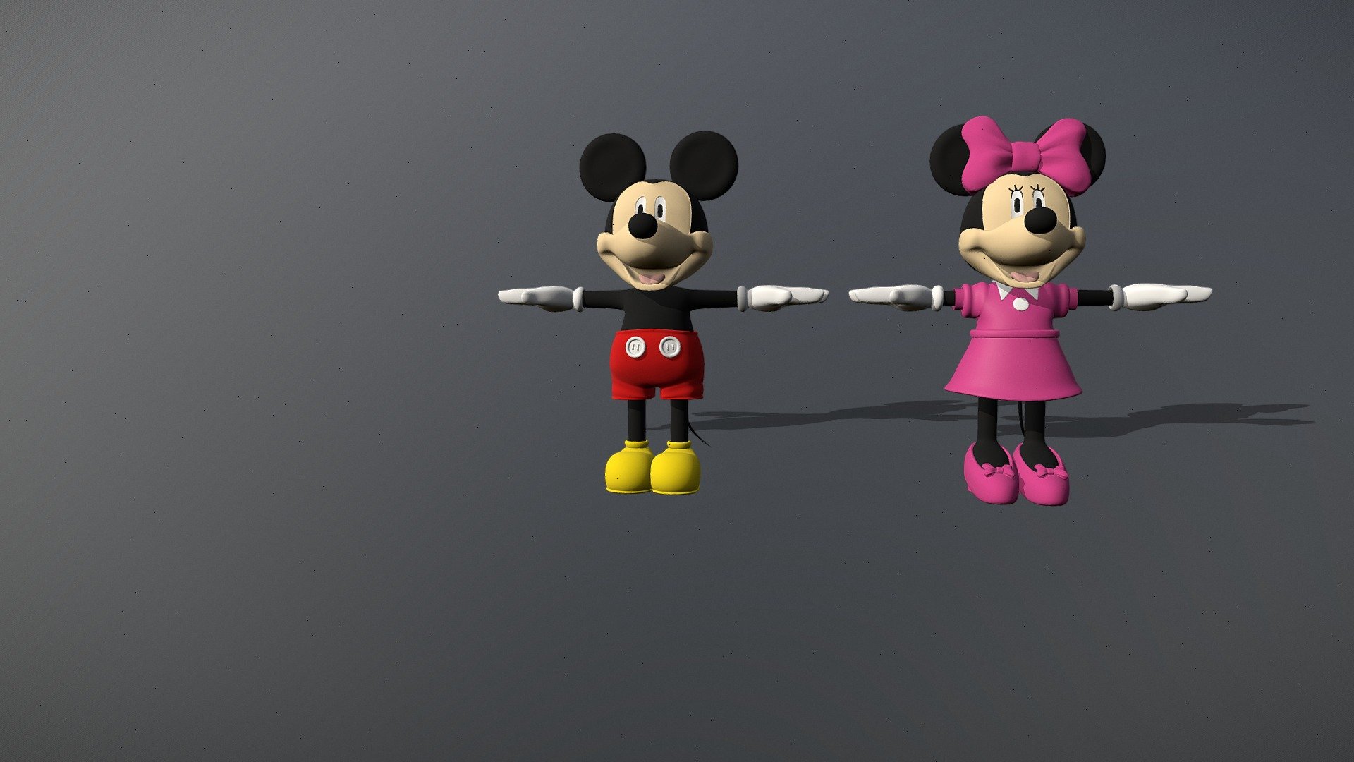 Mickey and Minnie 3D Model - 3D model by YoanaYI (@yoanaivanova ...