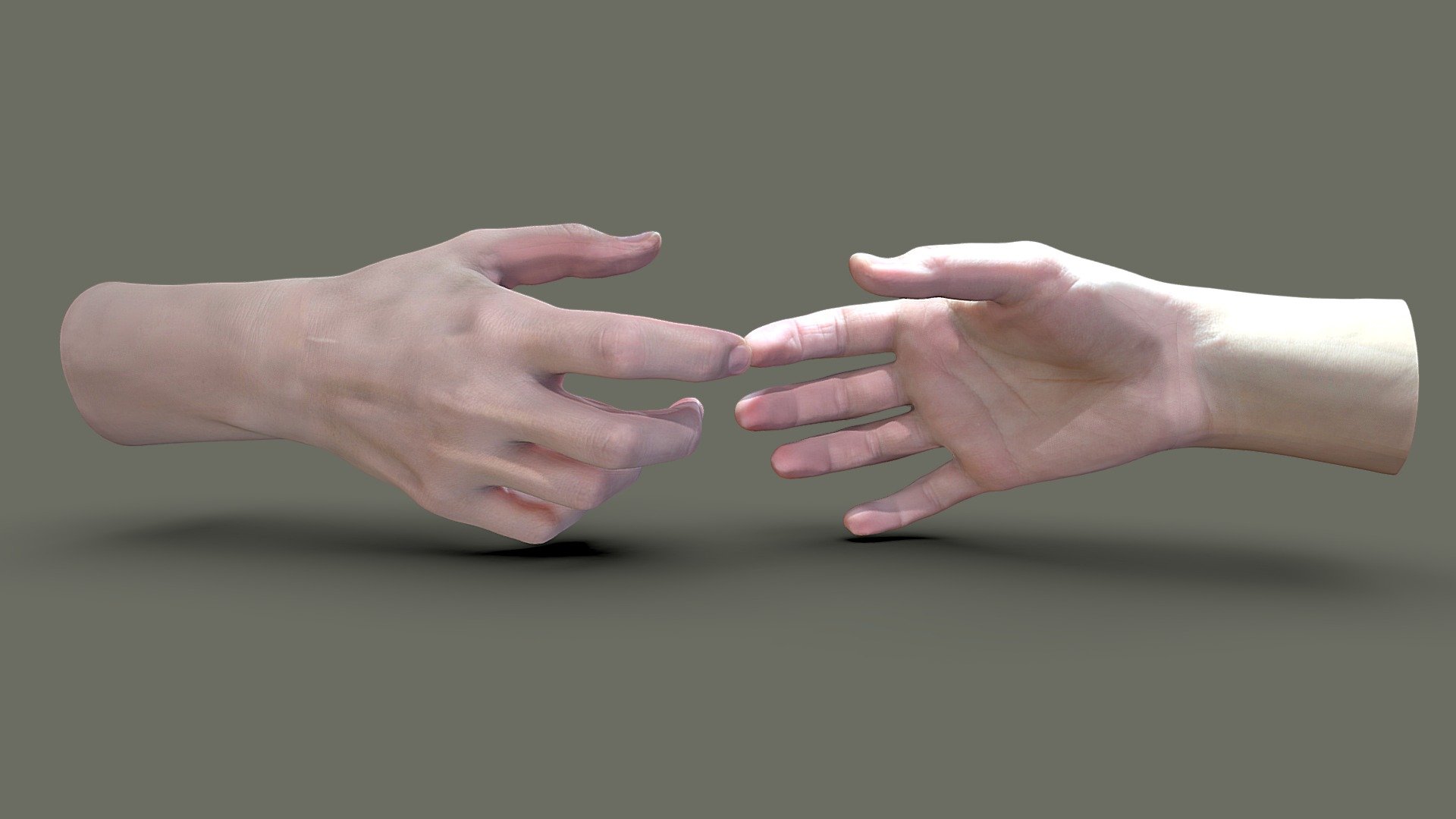 Female hands reaching - 3D model by Lassi Kaukonen (@thesidekick ...