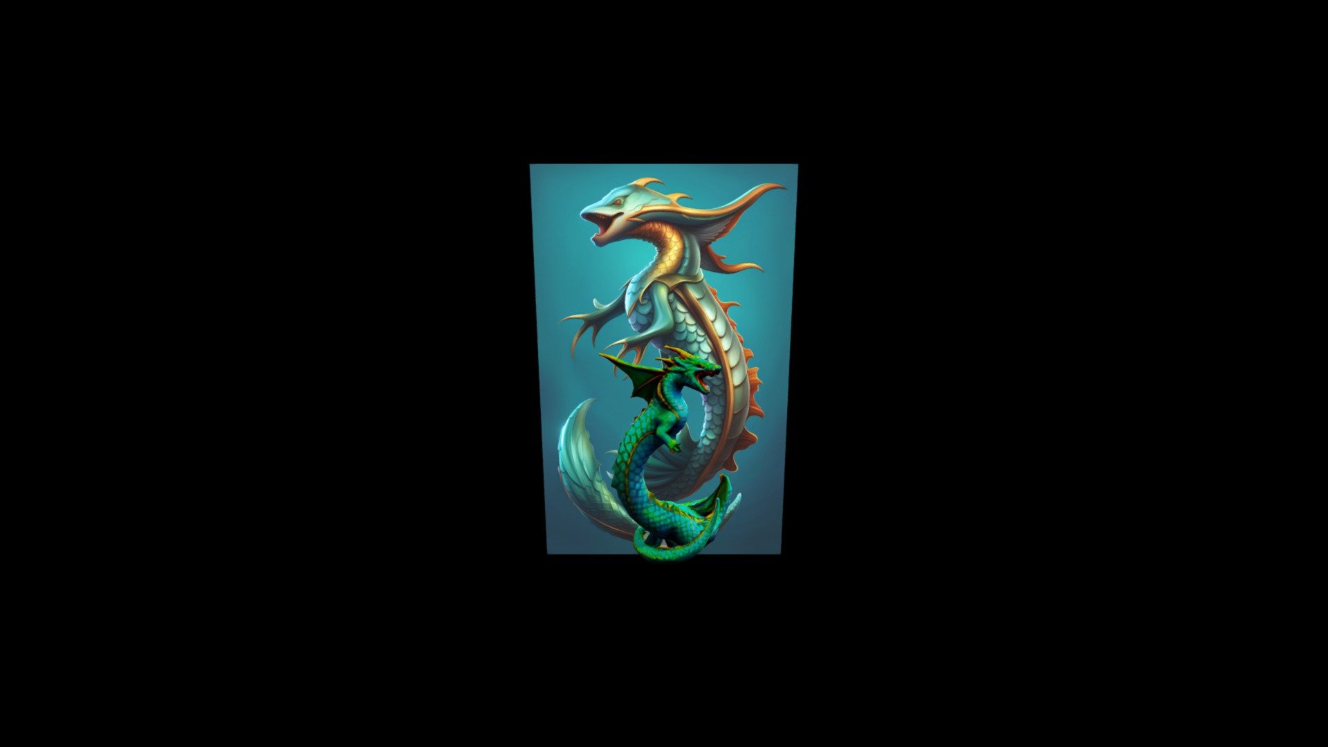 "Fantasy Fish Creature Illustration" A large, - Download Free 3D model ...