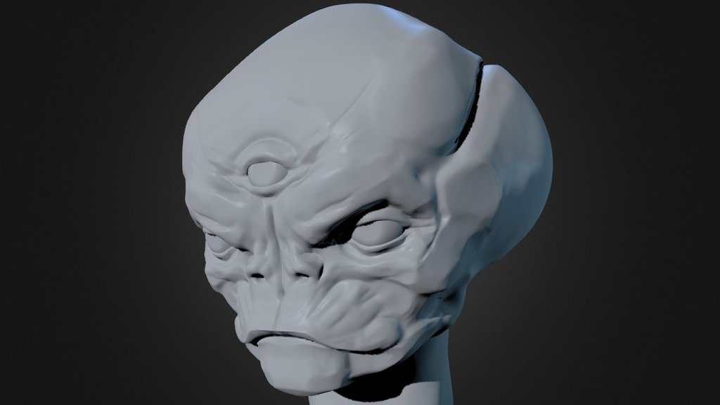 Alien Head - 3D model by phi (@o0i0o) [cab016b] - Sketchfab