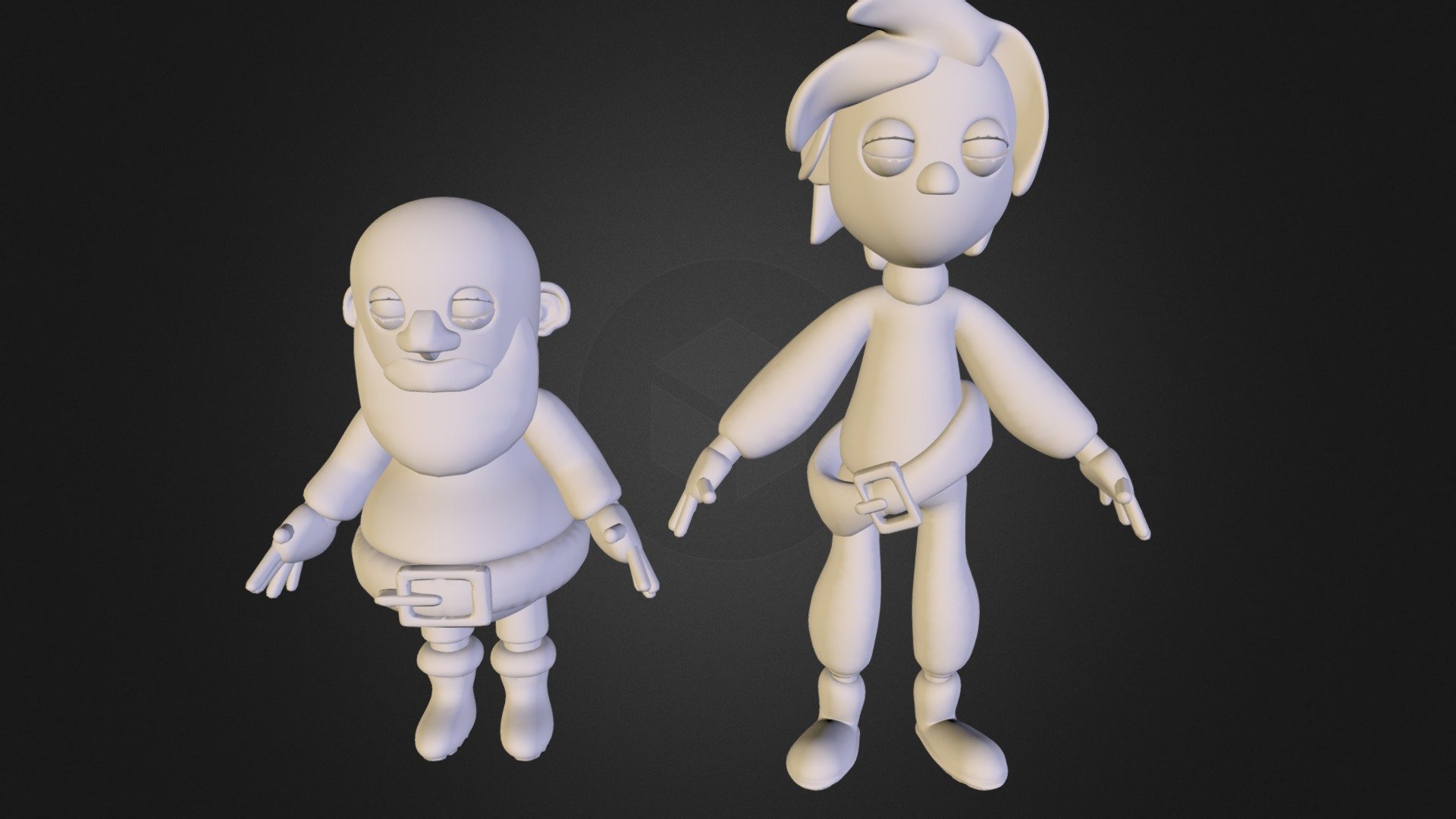 Santa And Santa Jr - 3D model by stewart140 [cab2eaf] - Sketchfab