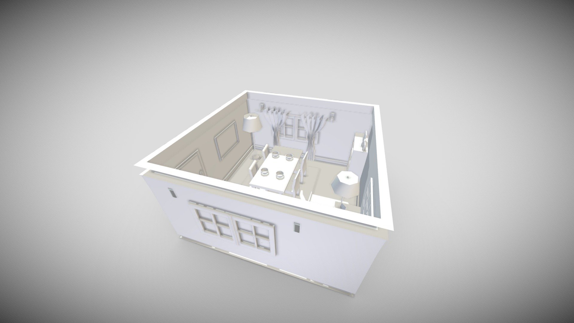 Room Setting Model - 3D model by Lanre_arts [cab4e3f] - Sketchfab