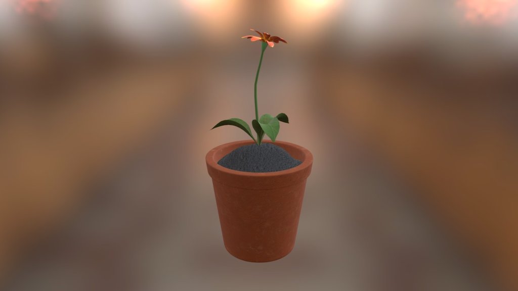 Potted Flower - 3D model by amg3d [cab74d0] - Sketchfab