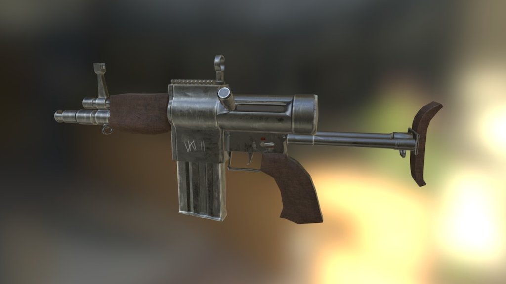 Submachine Gun - 3D model by sk0g [cab9660] - Sketchfab