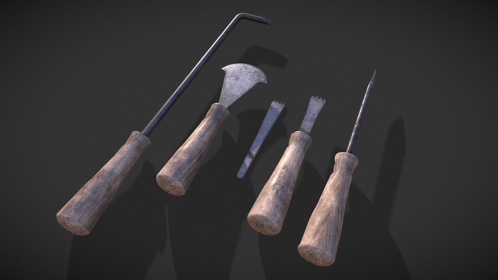 Leather Working Tools - Buy Royalty Free 3D model by ...