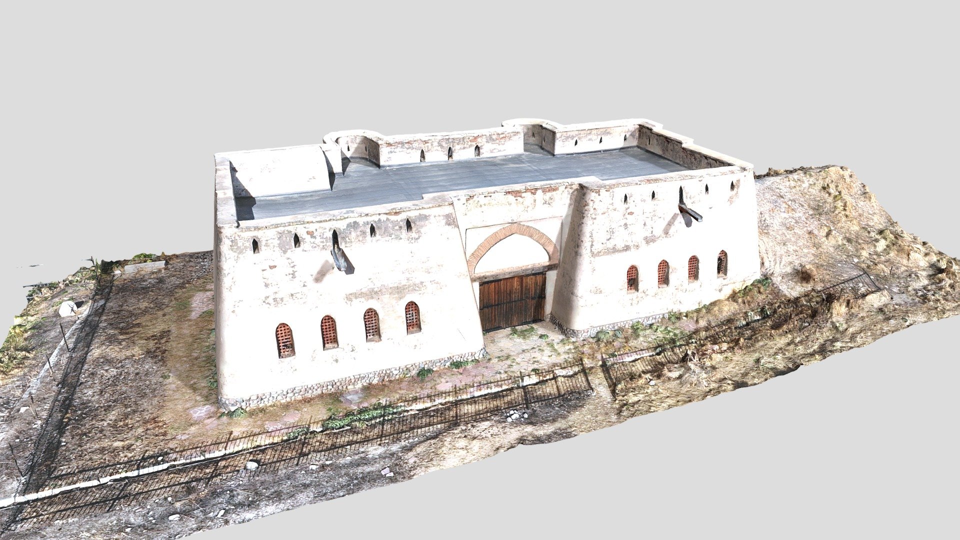 Gates to the ancient city of Talgar (Talhiz) - 3D model by Yerbol ...