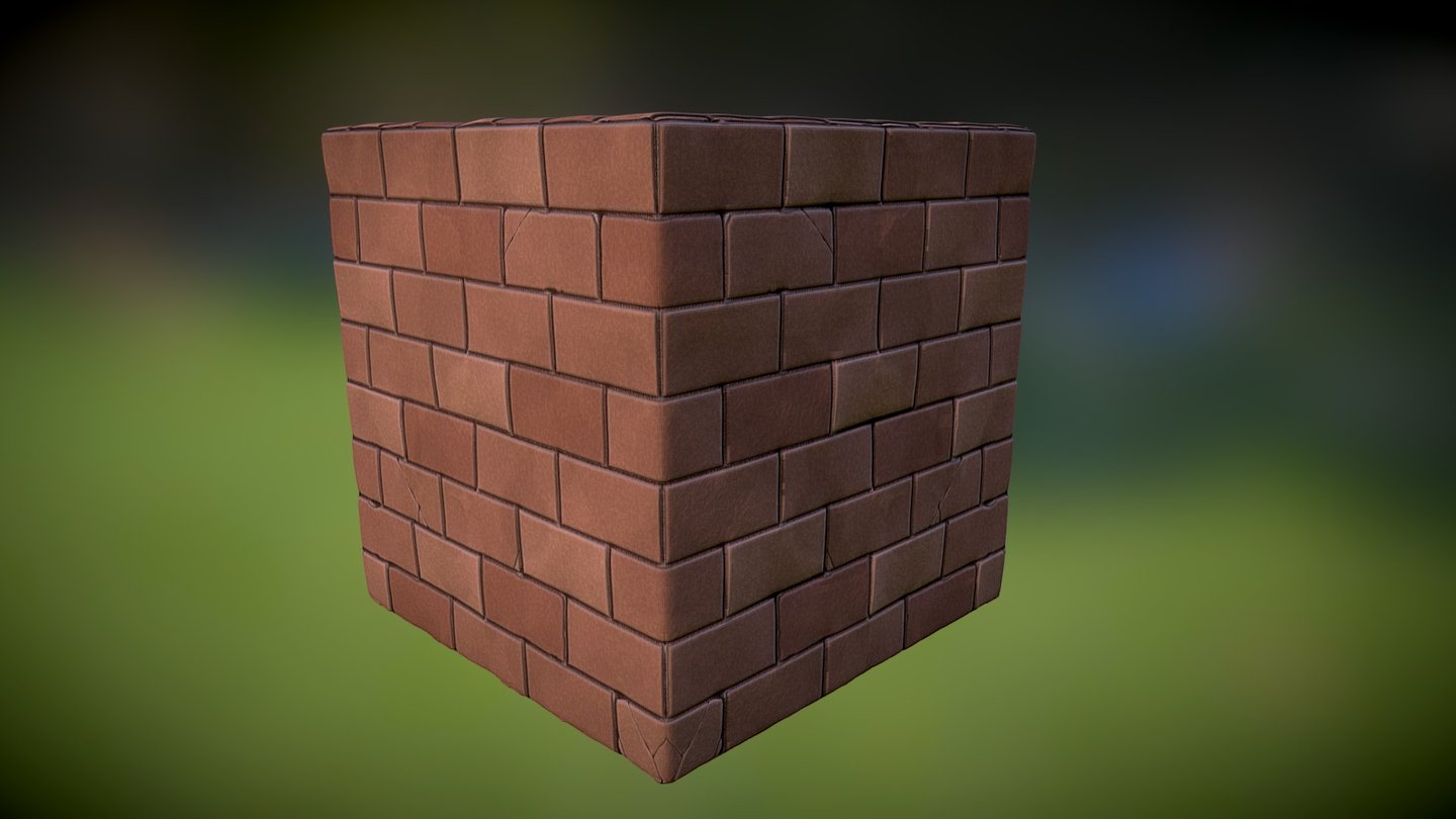 Hand Painted Brick - 3D model by paulevans92 [cabfb9c] - Sketchfab