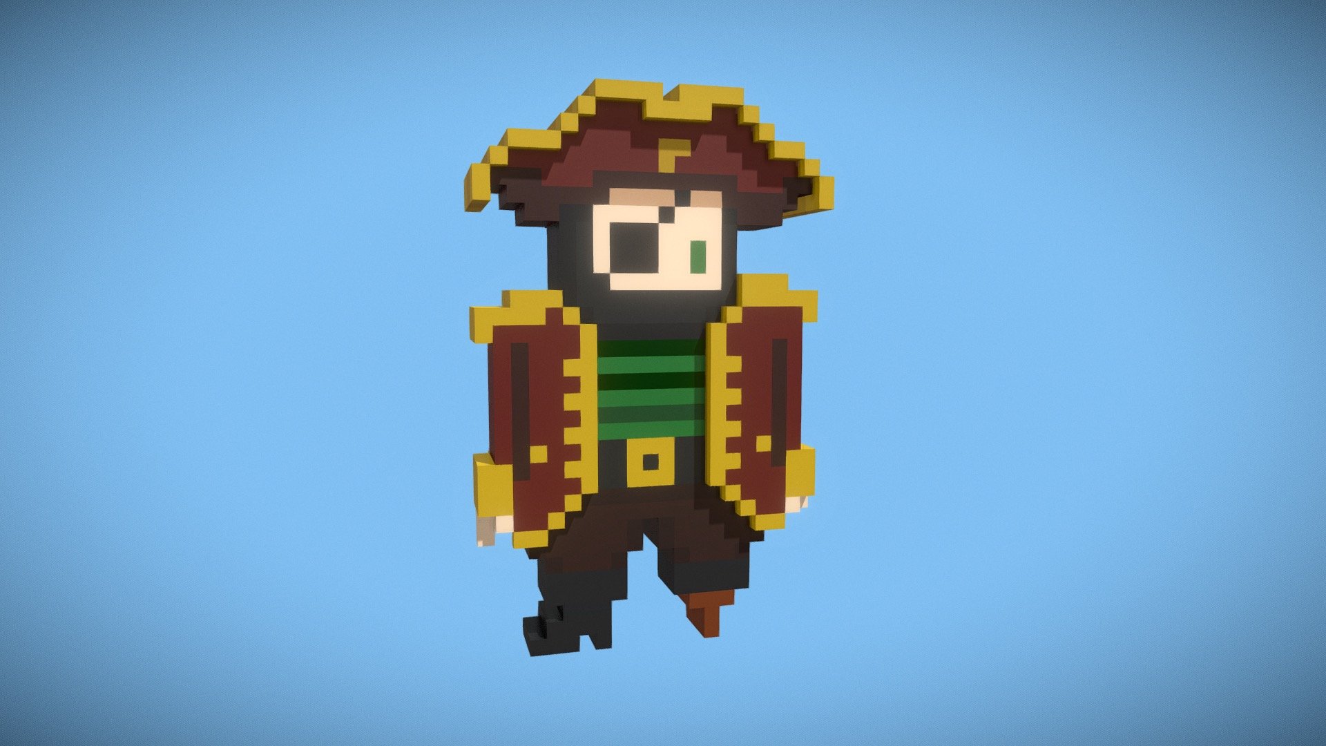 Pirate Voxel Character Model - Download Free 3D model by ETBENO ...