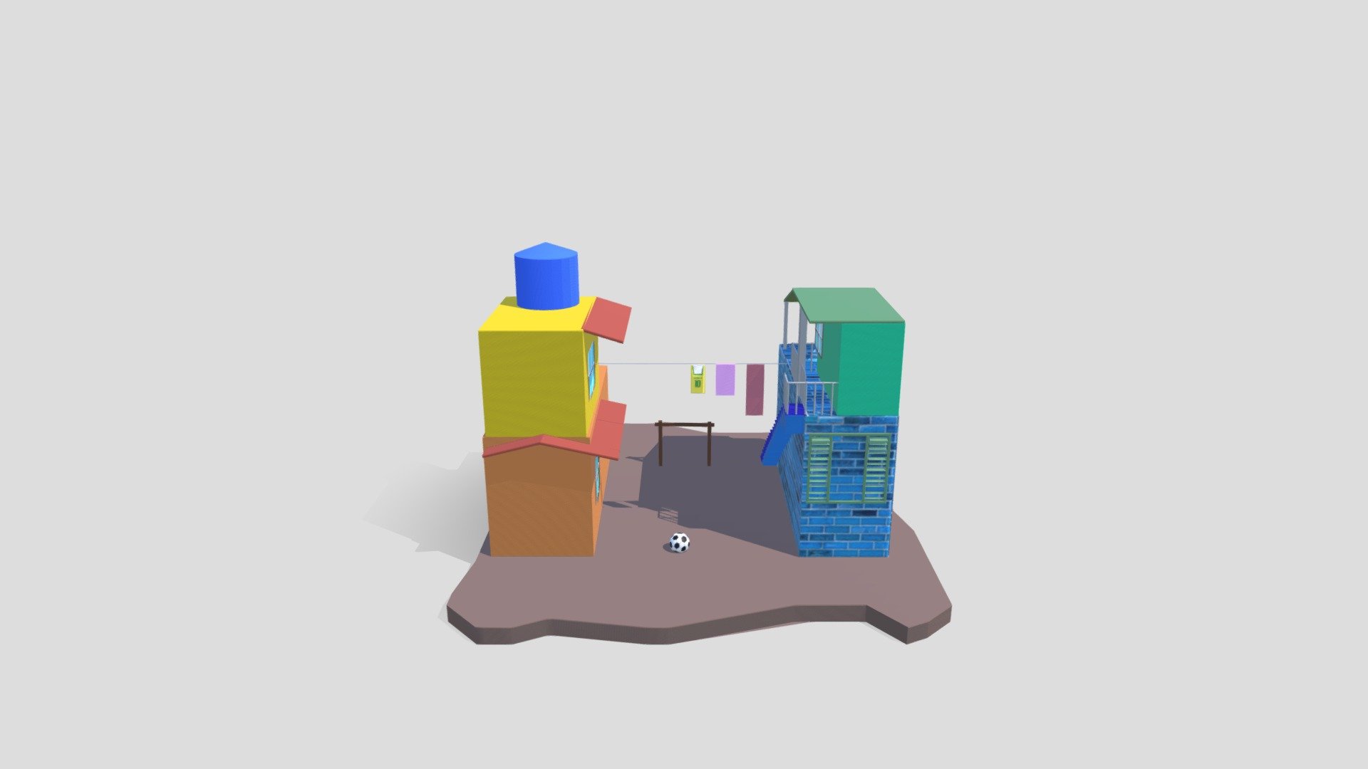 ghetto house diorama - 3D model by heathdale [cac3714] - Sketchfab