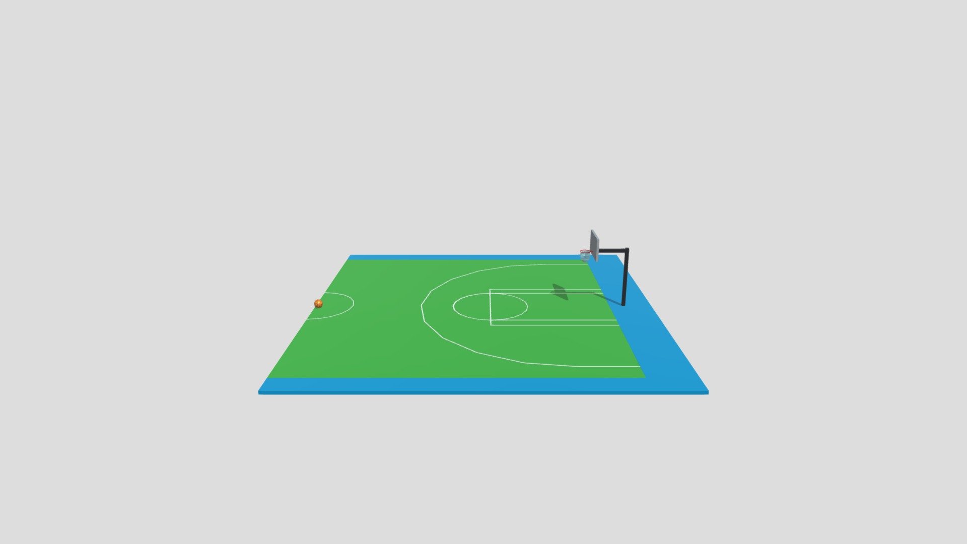 Half Basketball Court - 3D model by zoldiera [cac9f78] - Sketchfab
