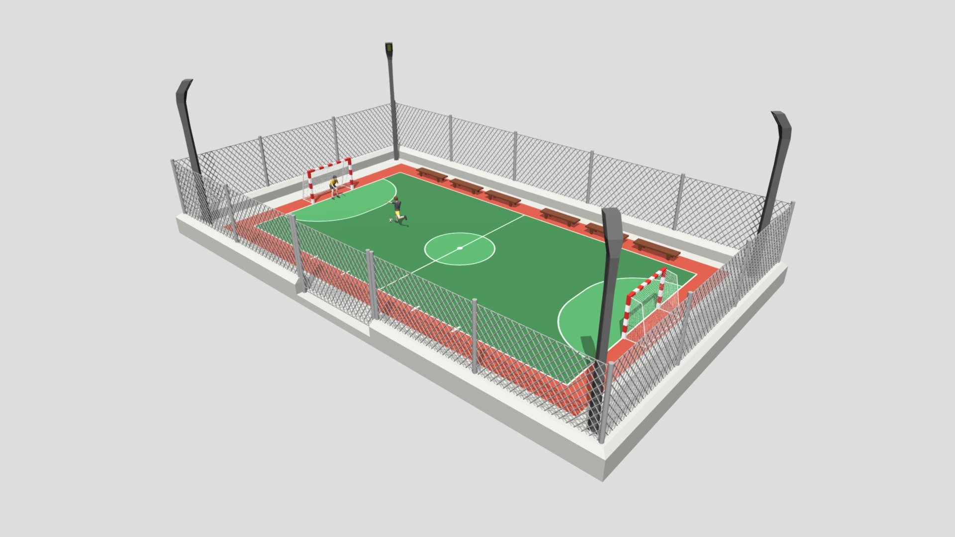 Cartoon Street Football Court - Buy Royalty Free 3D model by chroma3d ...