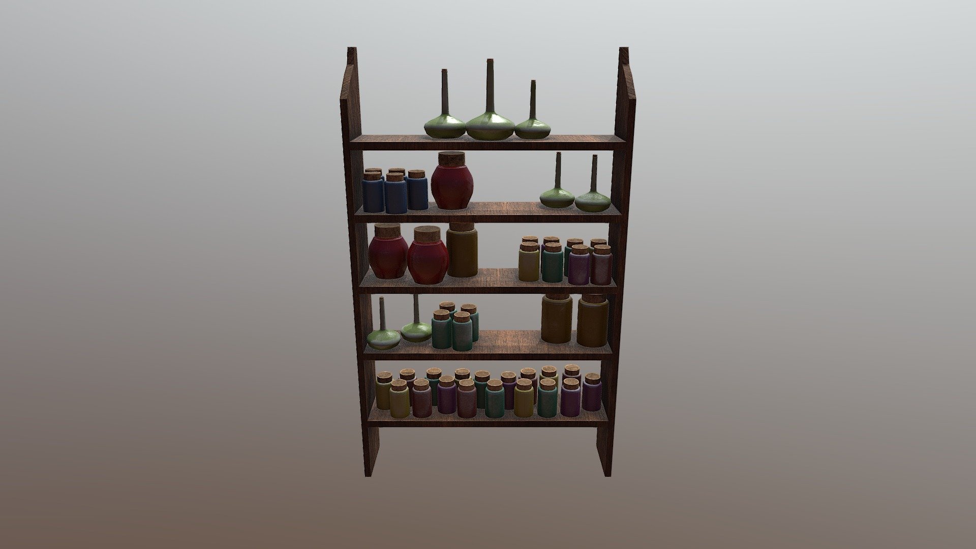 Potion Shelf - 3D model by Killband [cacbc2f] - Sketchfab