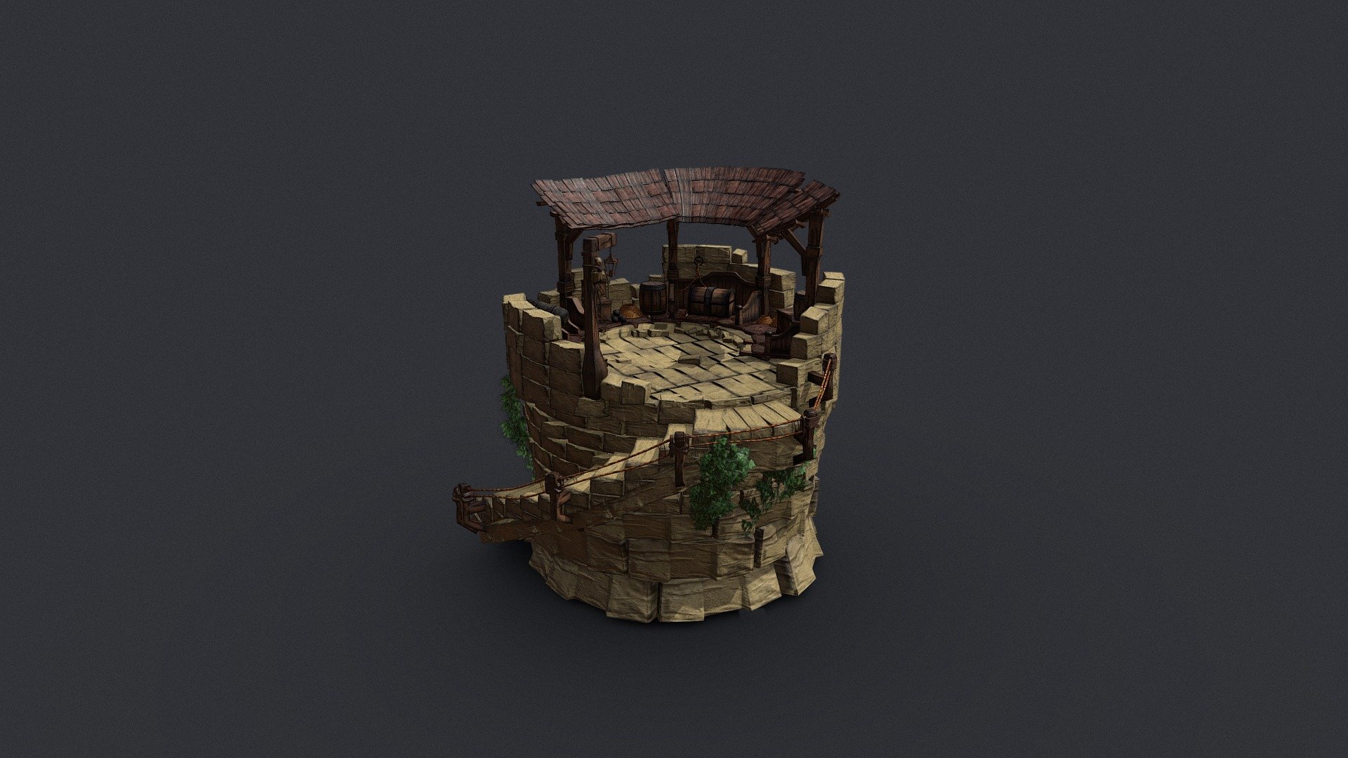 Stylized PBR 3D Game Environment - 3D model by Debarpan Saha ...