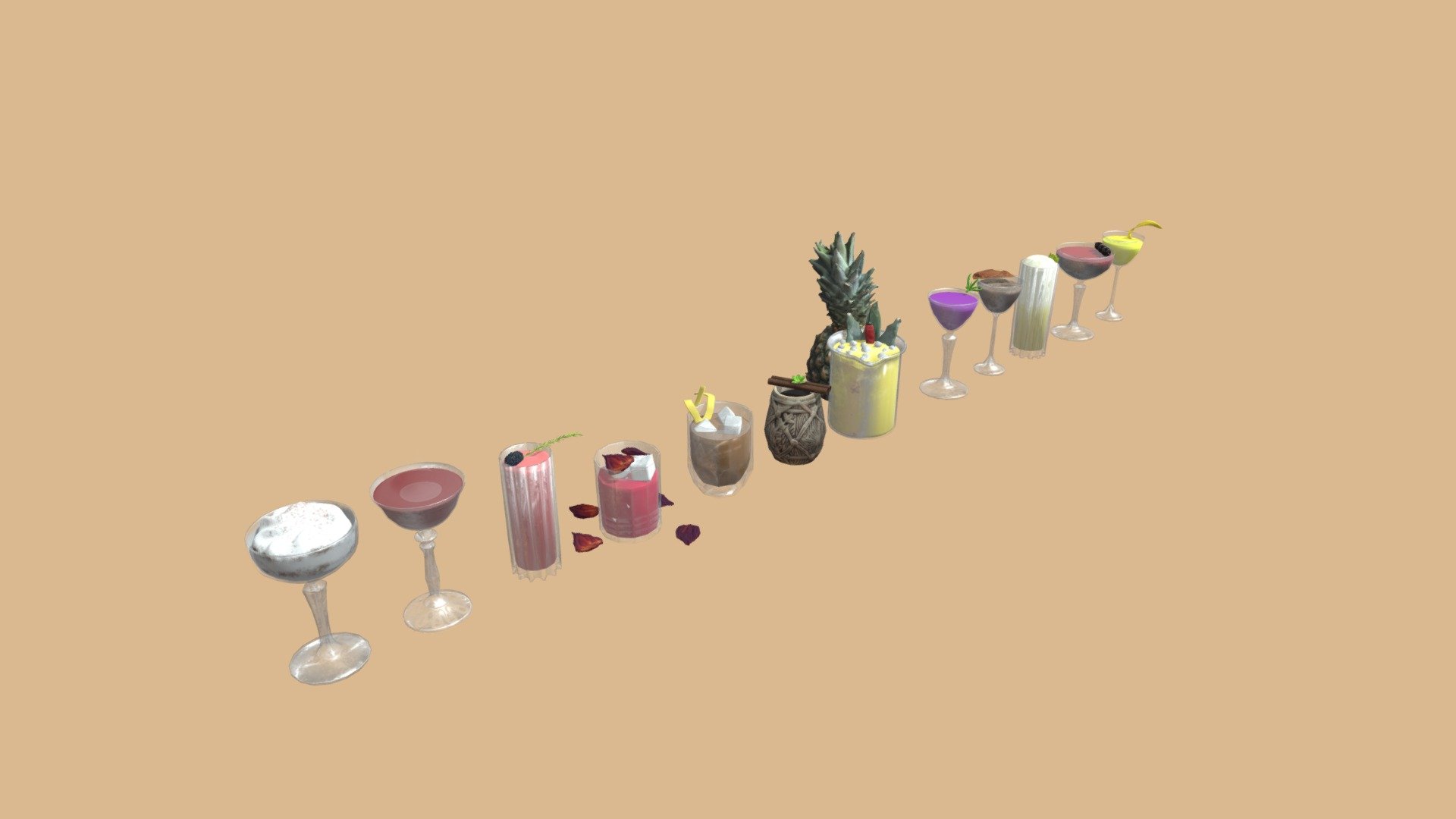 Cocktail Collection - 3D model by DanielZahariev (@kobalt23) [cad2cdc ...