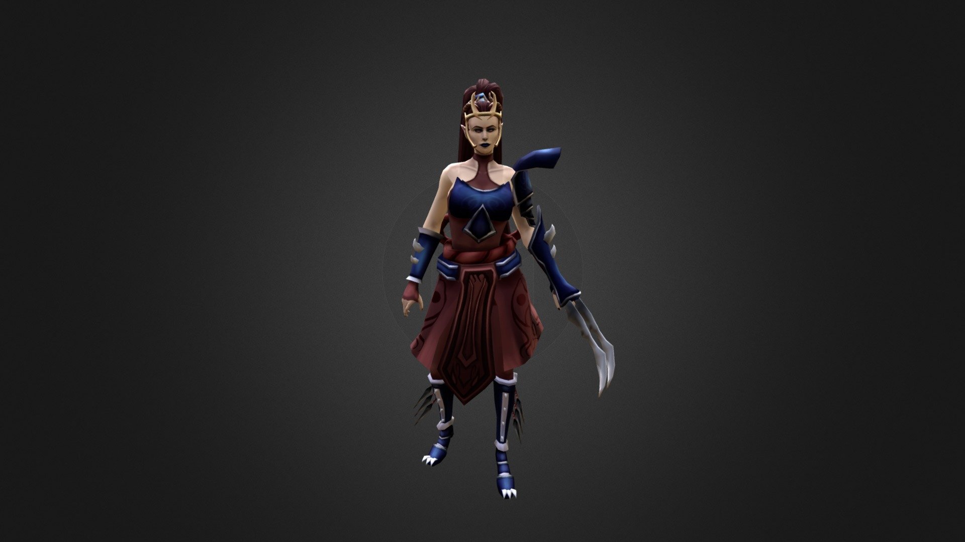 Hellish Ninja Princess - 3D model by mjdstudios [cad4b81] - Sketchfab