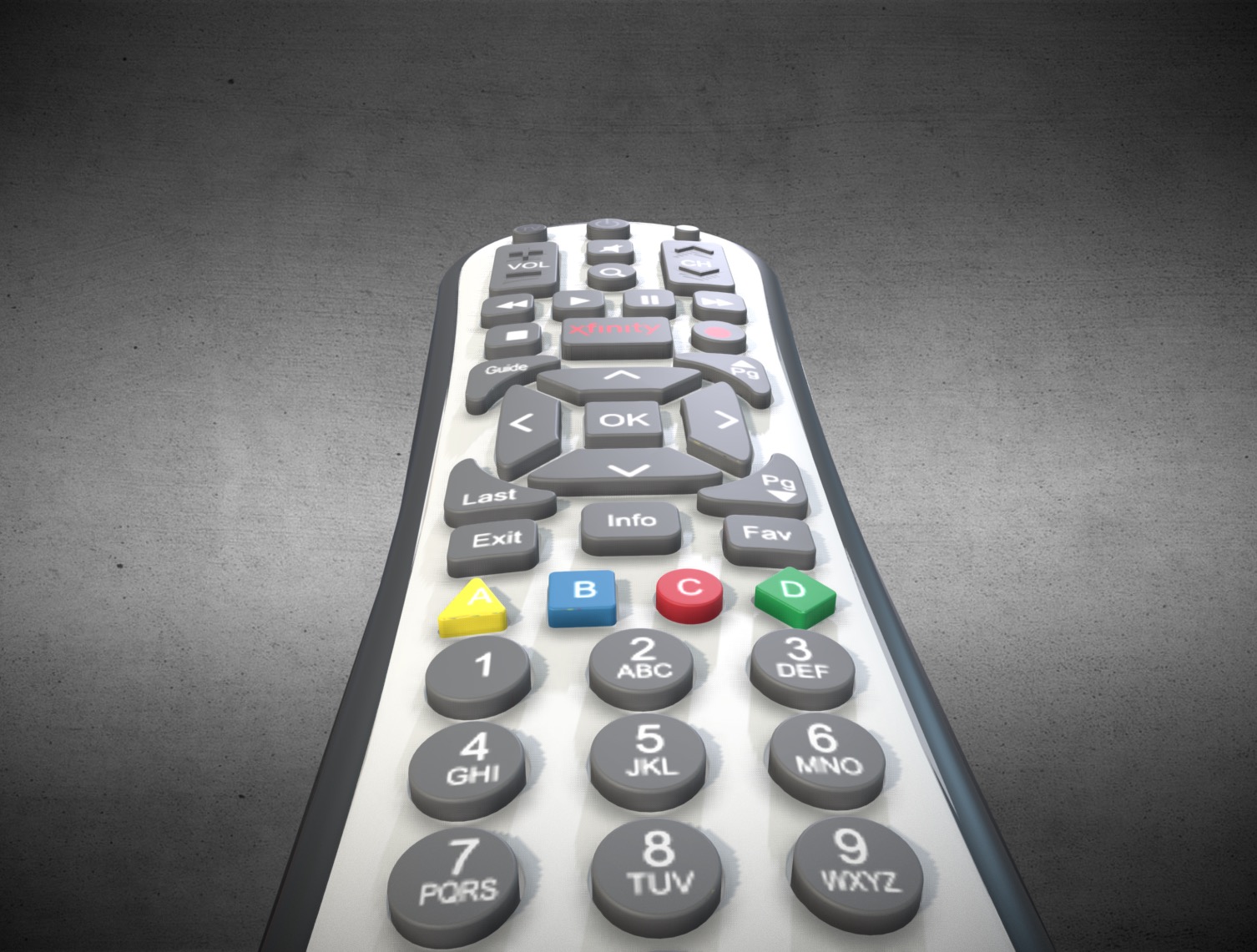 Comcast Remote V2 - 3D model by Tim (@gtpurdy) [cad7051] - Sketchfab