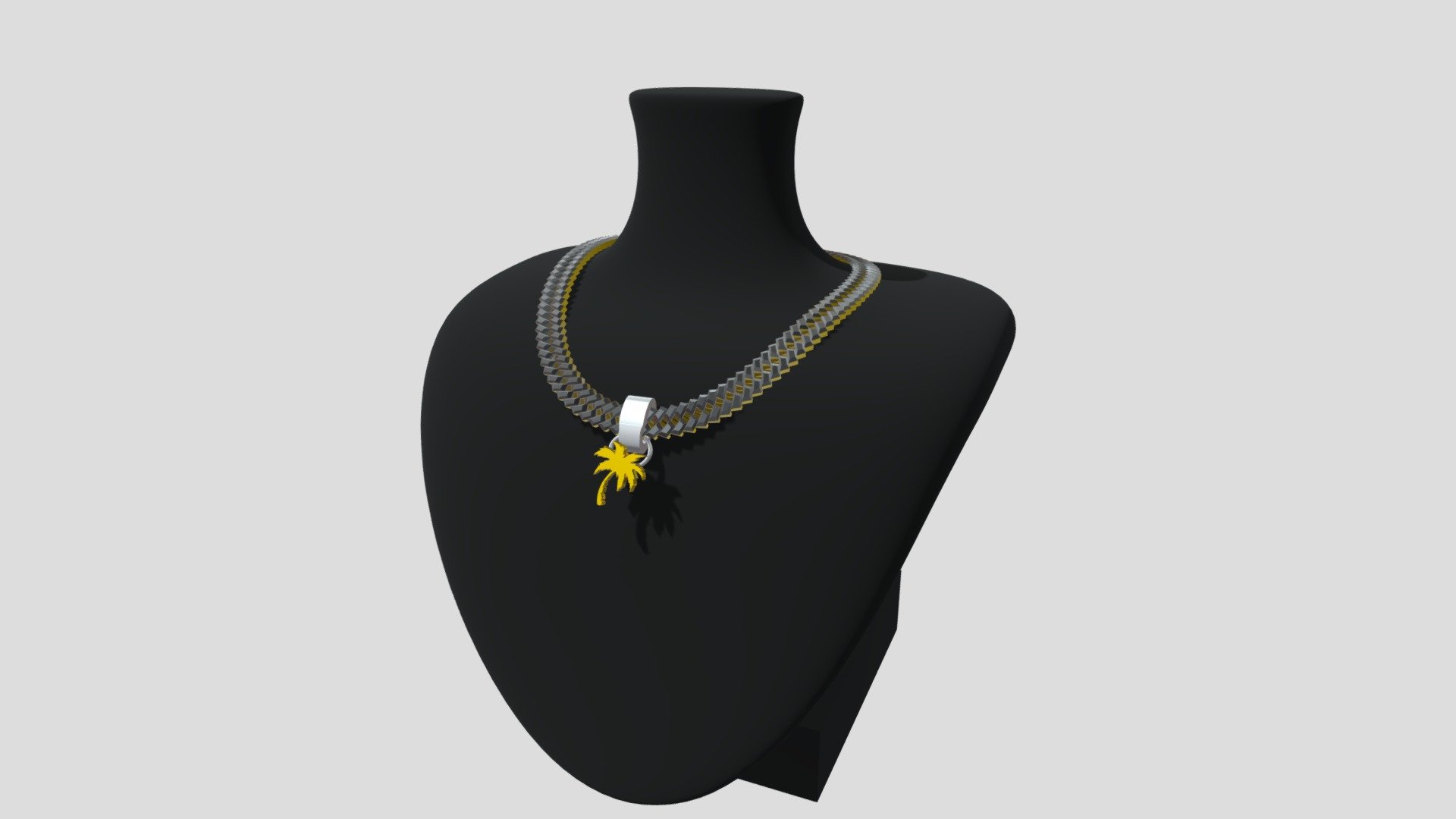 Cuban palm chain on Jewellery neck stand - Download Free 3D model by ...