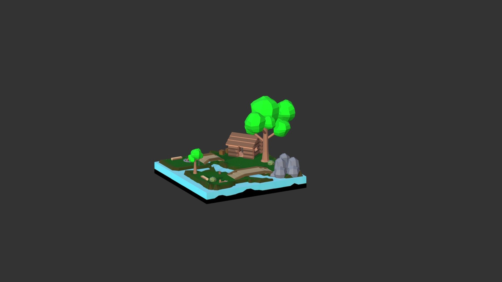 Low-Poly Scene Sample - 3D model by Andrew Joel (@ajborkowski) [cadf946 ...