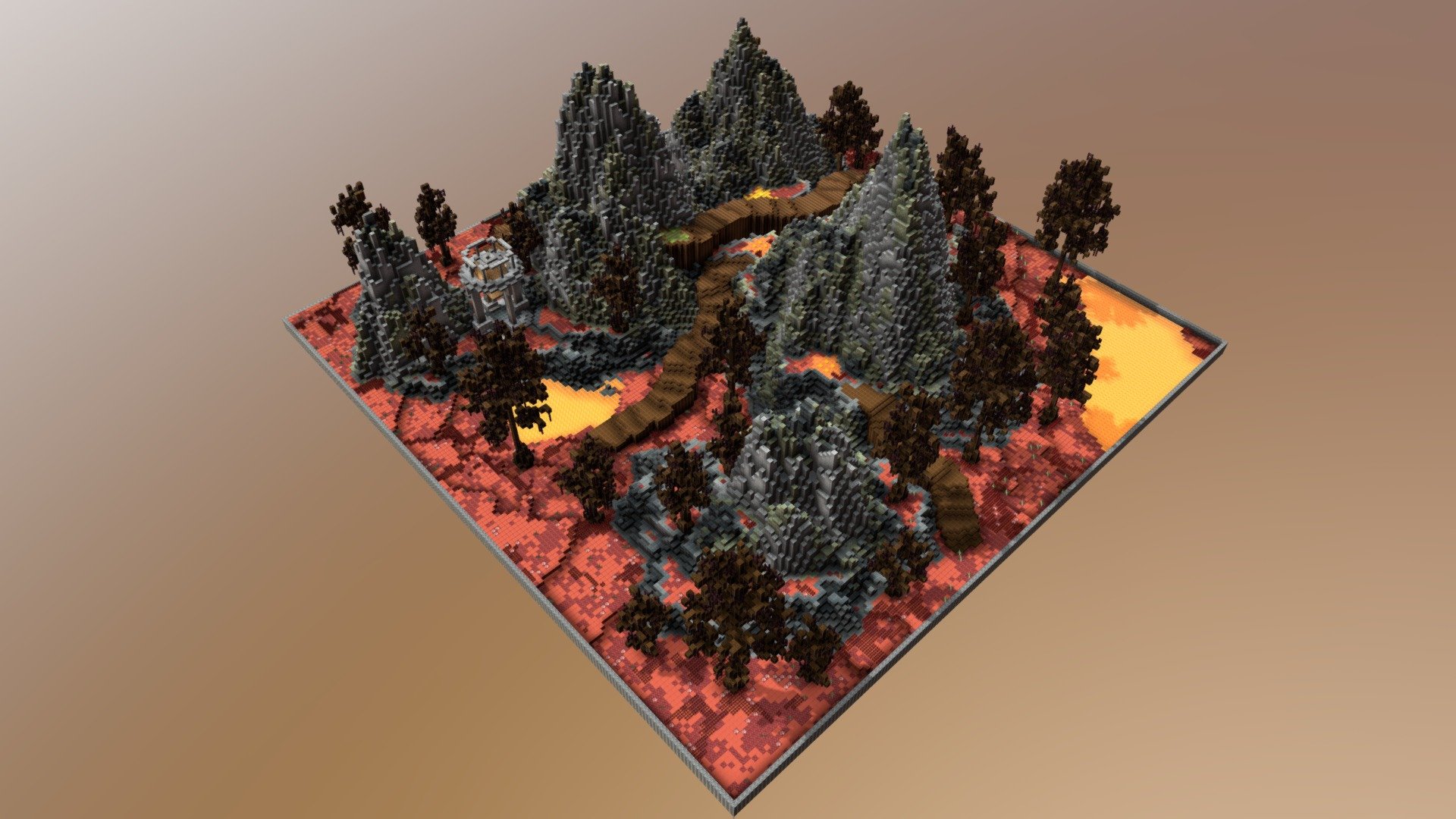 Glowstone Mountain - Download Free 3D model by KoraProjects [cae02fb ...