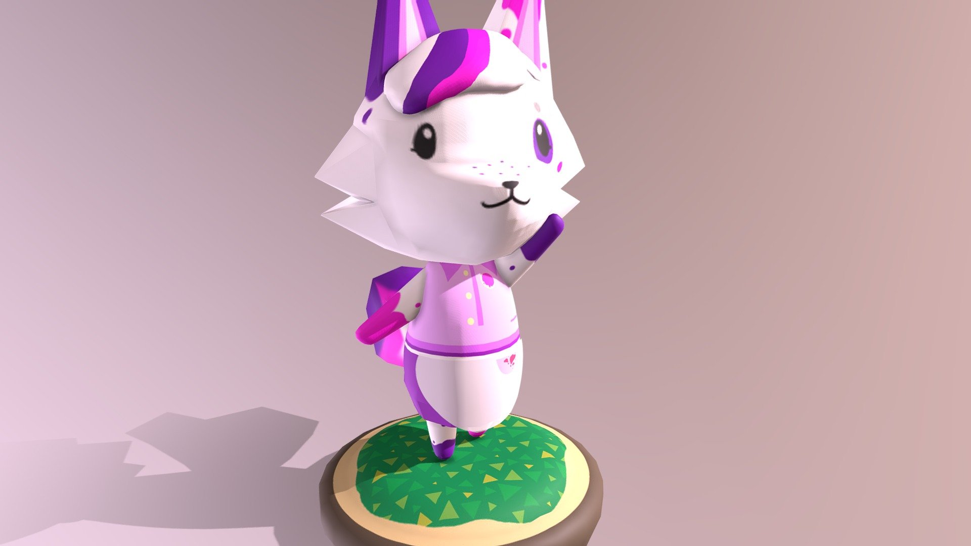 Yumi Foxtail Animal Crossing Amiibo (Low Poly) - 3D model by Grace ...