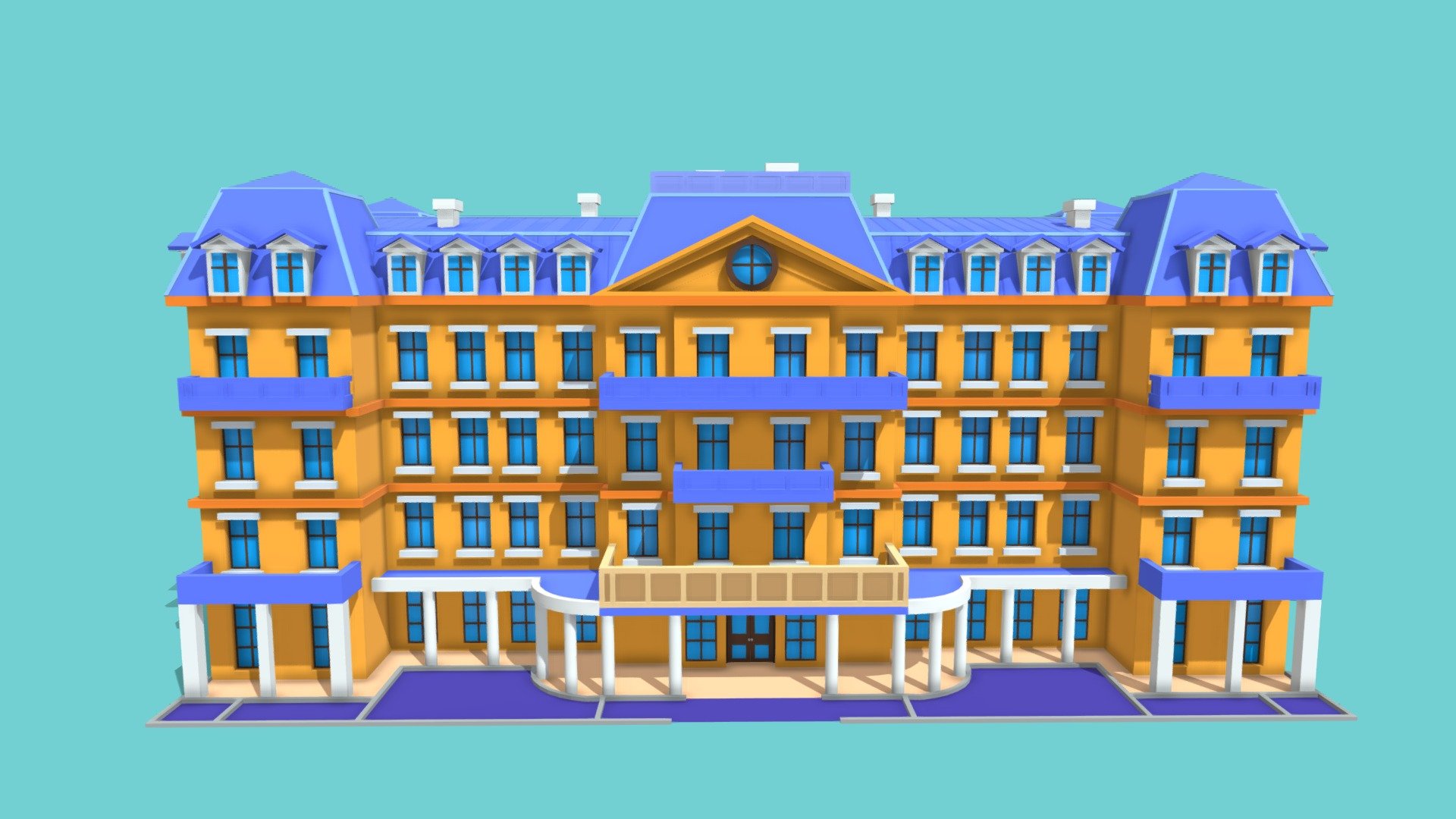 Mansión Estilo Low Poly - 3D model by kuaho (@jossus) [cae3200] - Sketchfab