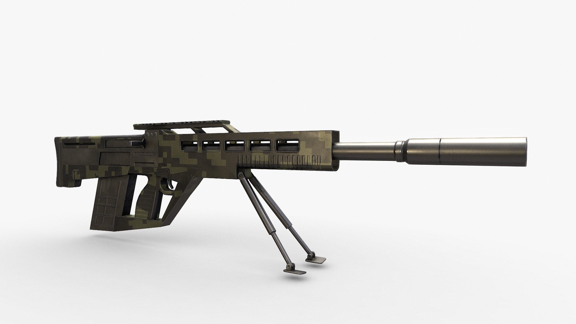 Skw 338 Bullpup (Low Poly) - Download Free 3D model by Pieter Ferreira ...