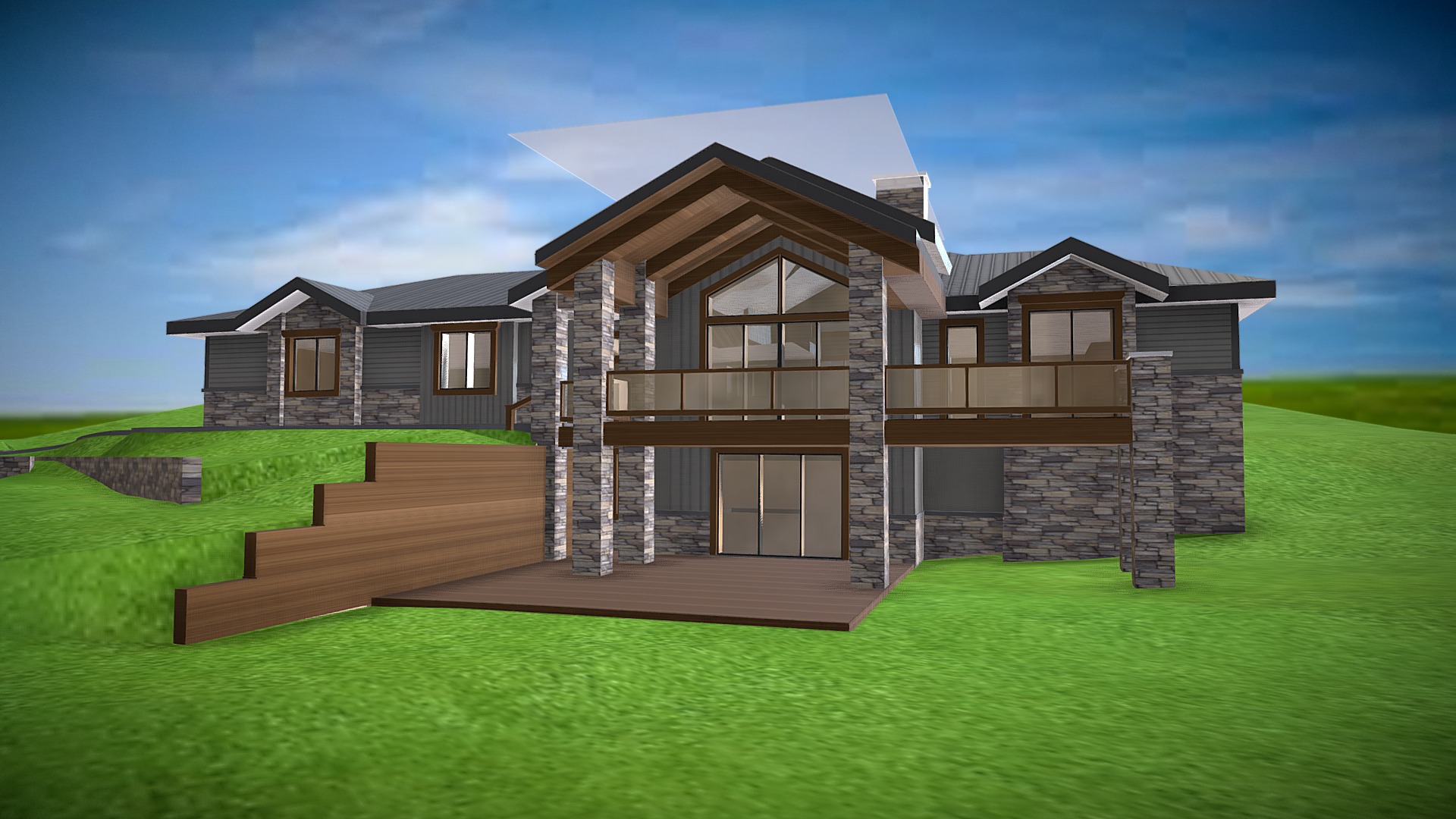 Bill Maze 03 - 360 spin model of 3D house - 3D model by Render3DQuick ...