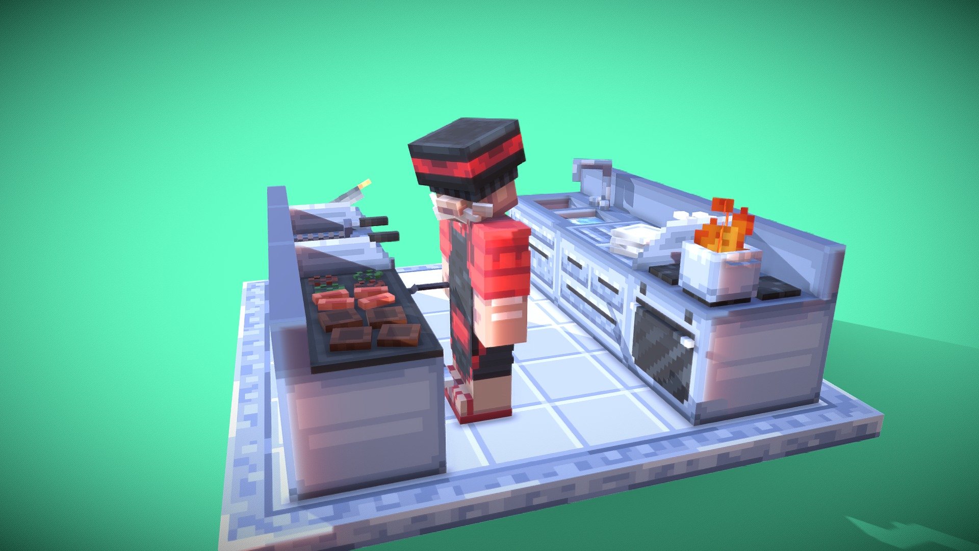 Cooking Animation (missing particles) - 3D model by Sapphire Studios ...