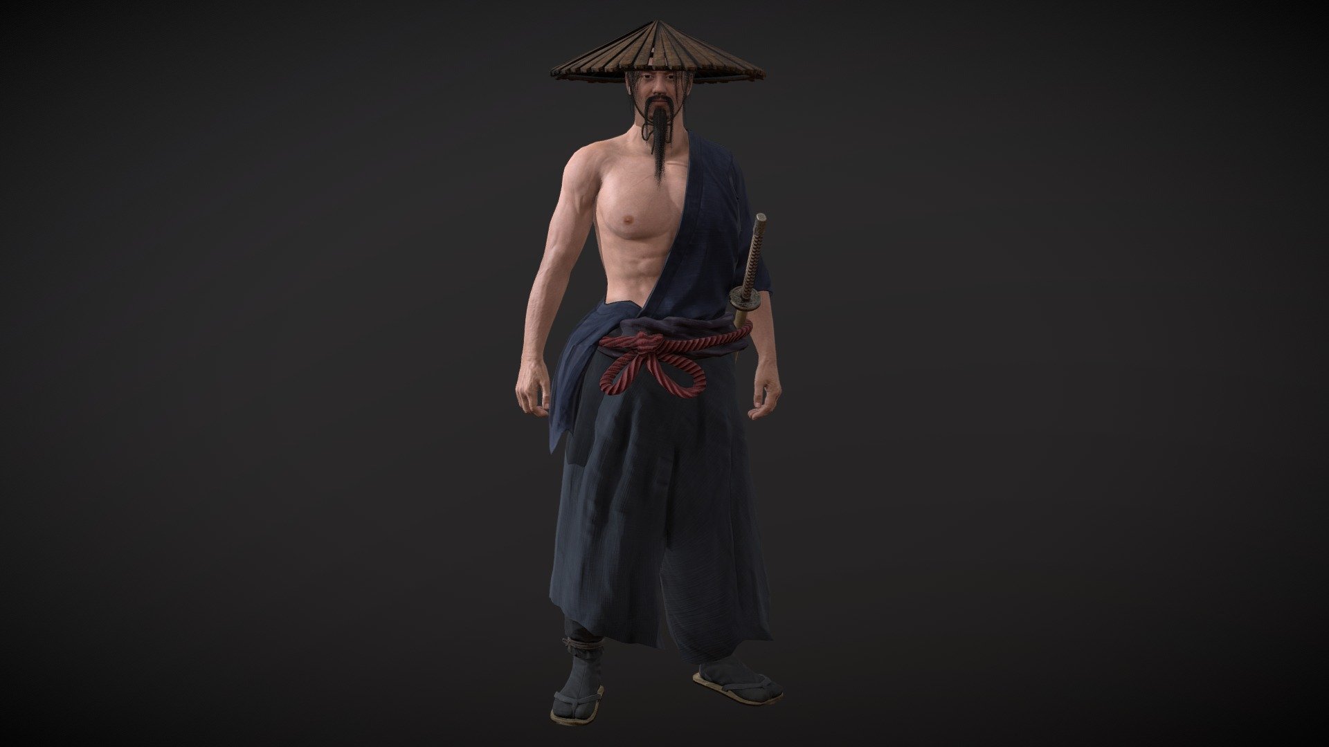 Samurai Character PBR Game Ready - Buy Royalty Free 3D model by ...