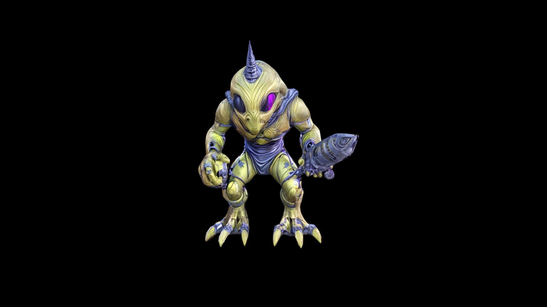 Alien with a Sword - 3D model by characterworld (@iamkaustubhb ...